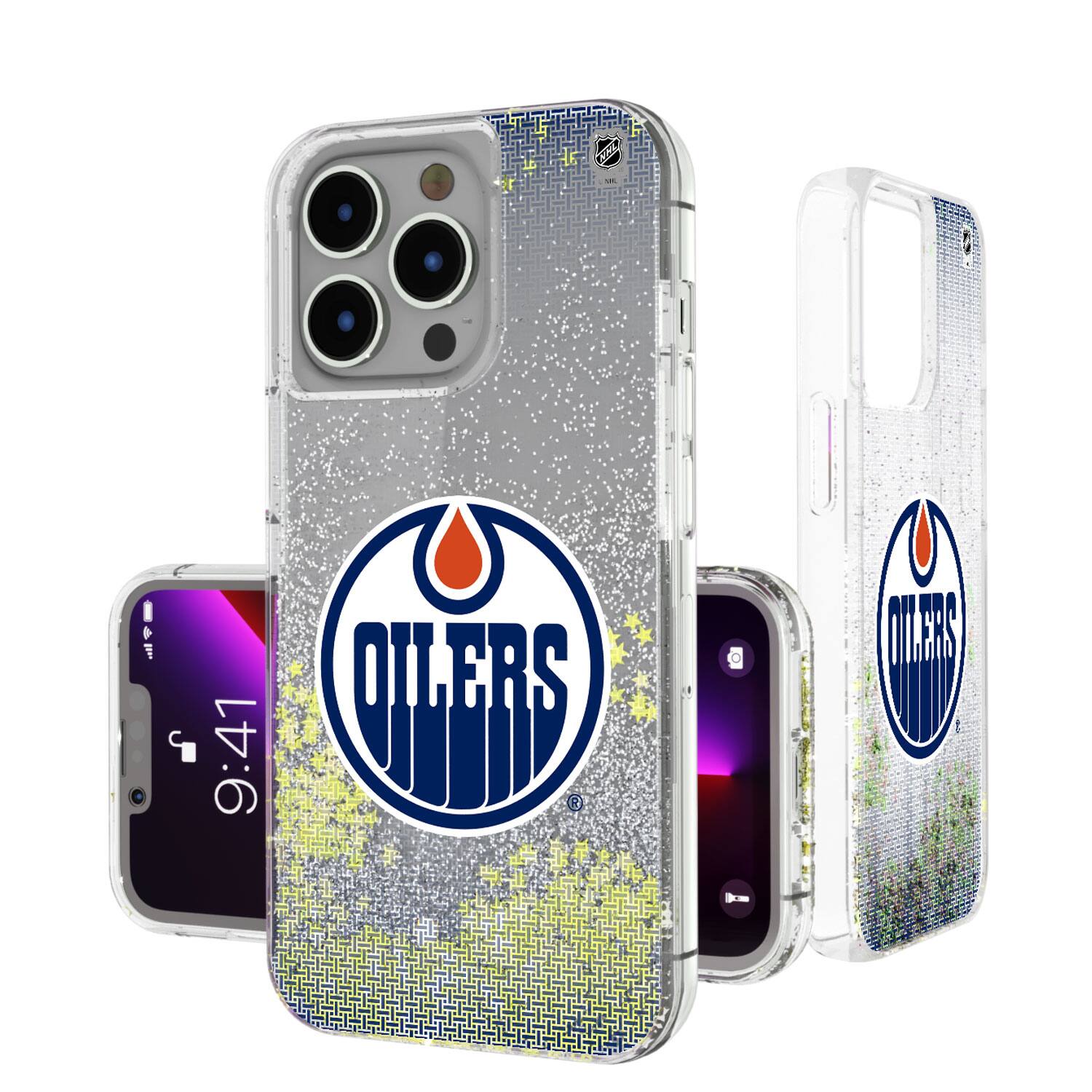 Keyscaper NHL Edmonton Oilers Linen Logo iPhone Glitter Case 14 Pro Max ...