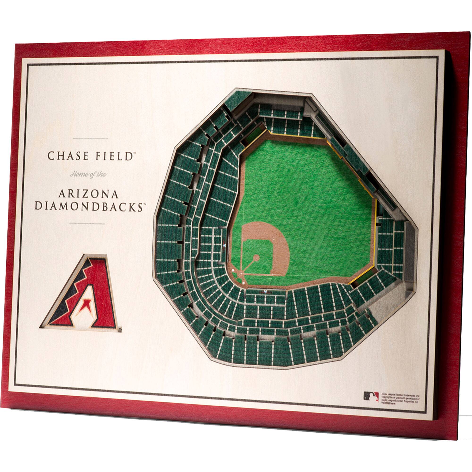 YouTheFan Arizona Diamondbacks 17'' x 13'' 5 Layer 3D StadiumViews Wall ...