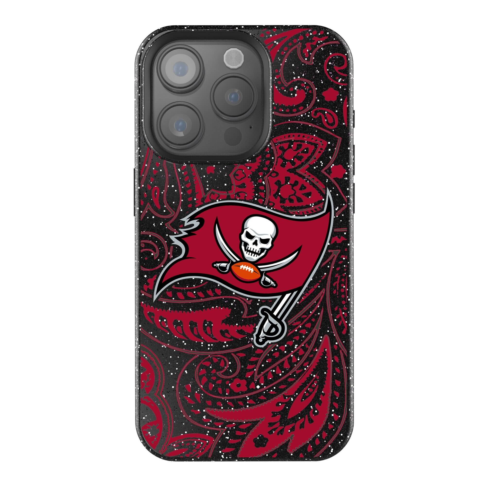 Keyscaper NFL Tampa Bay Buccaneers Paisley Bling iPhone Case 16 Plus ...