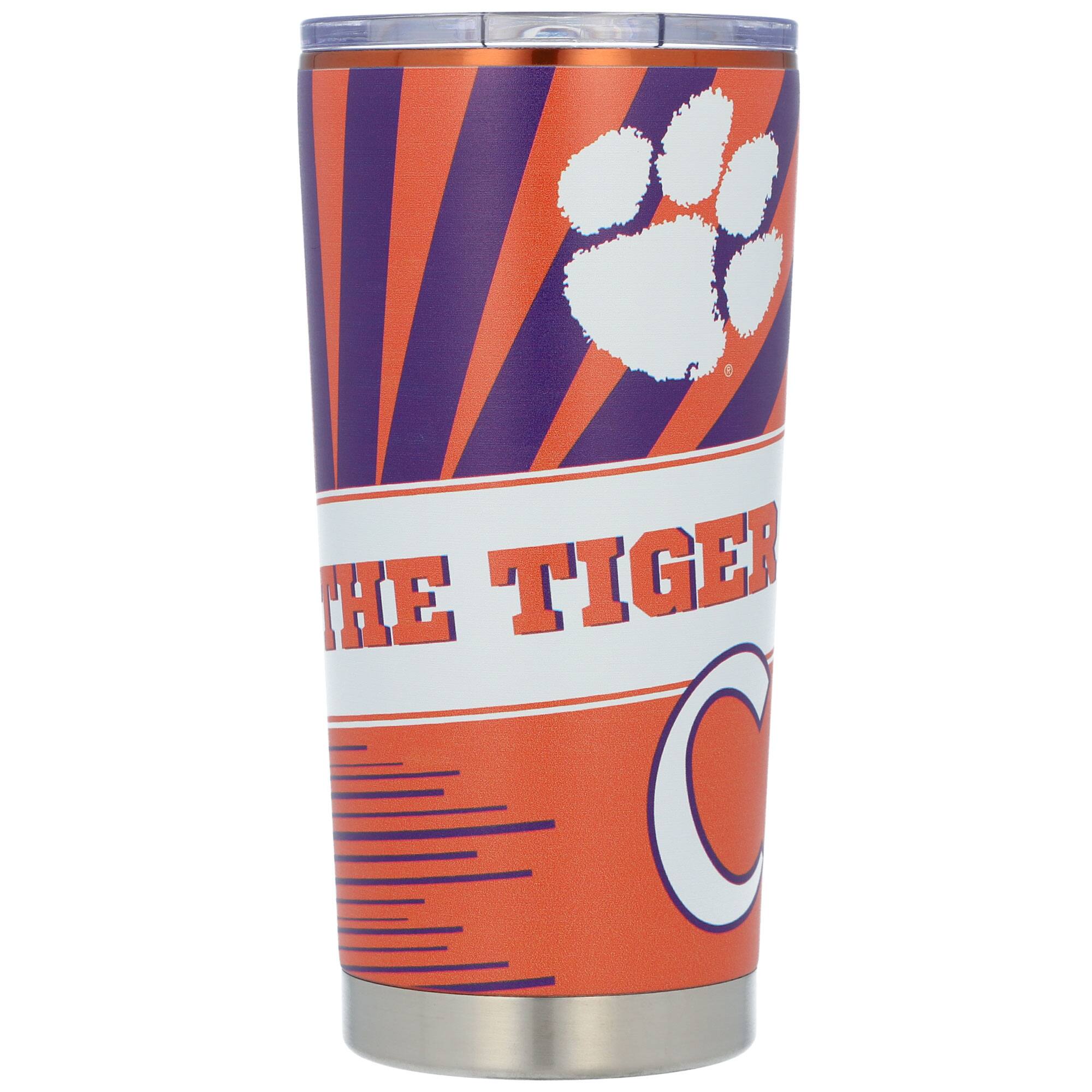 Logo Brands Clemson Tigers 20oz. Stainless Steel Mascot Tumbler ...