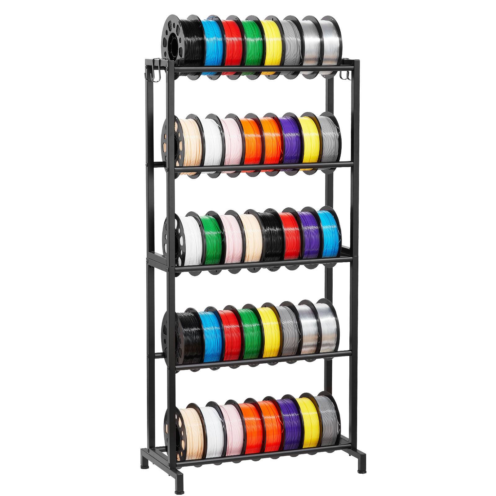 VEVOR 3D Printer Filament Storage Rack,5 Tier Heavy Duty Storage ...