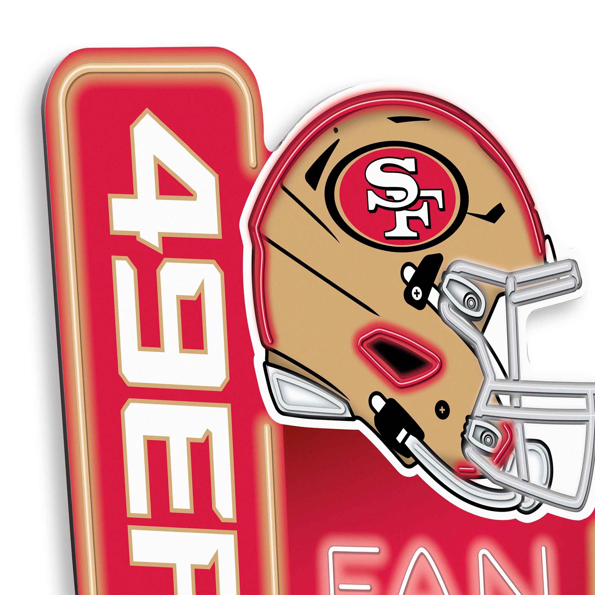 Open Road Brands San Francisco 49ers 13" x 19.5" Fan Zone Metal Sign ...