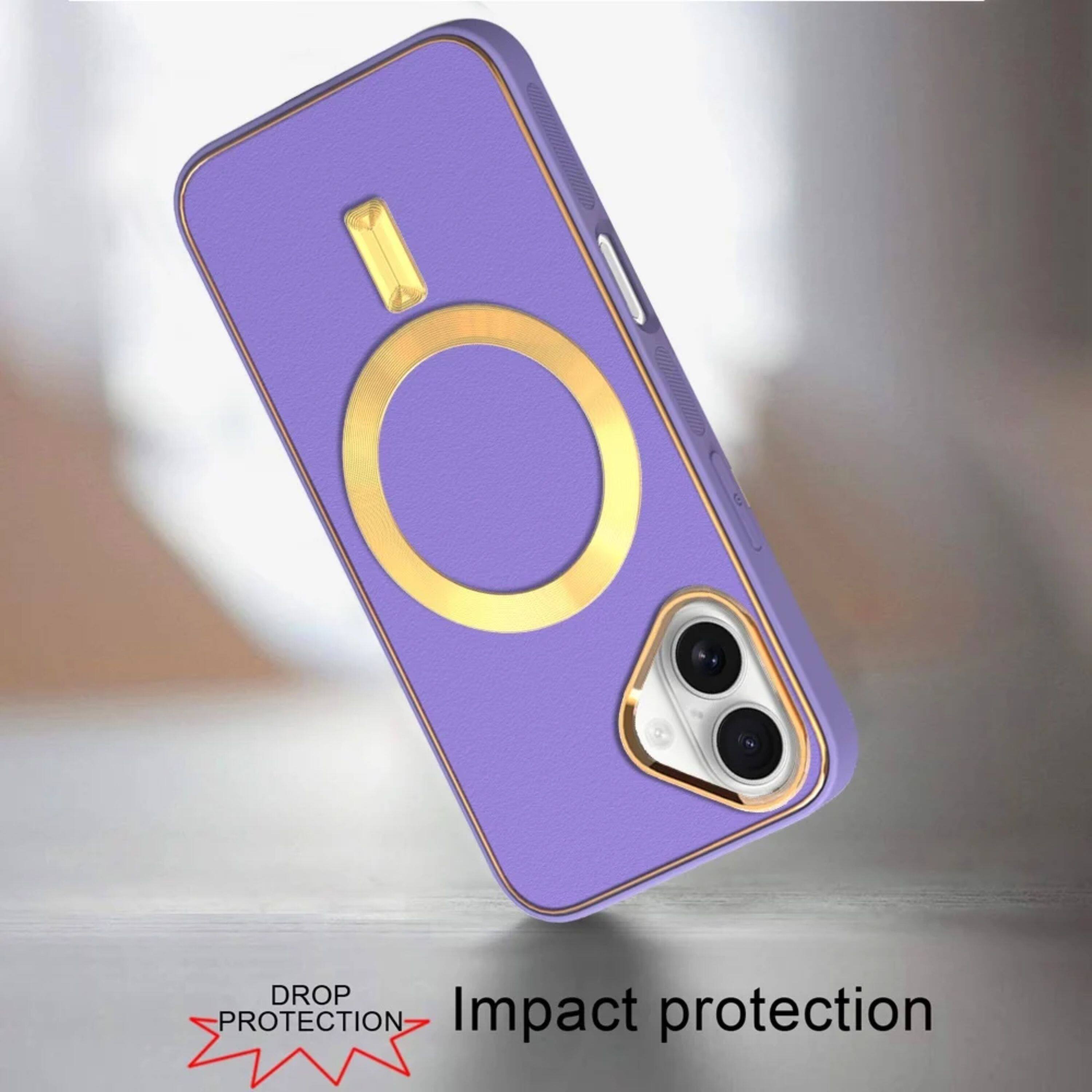 Kitcheniva Vegan Leather Cover Magnetic Circle Phone Case With Tempered ...