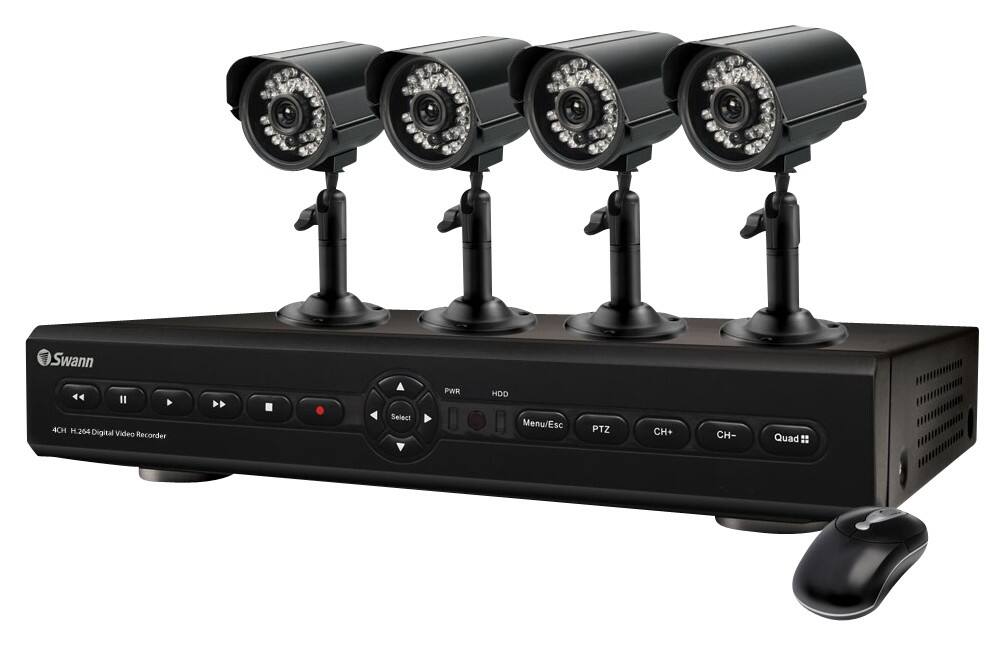 Best Buy: Swann 4-Channel, 4-Camera Indoor/Outdoor Surveillance System ...