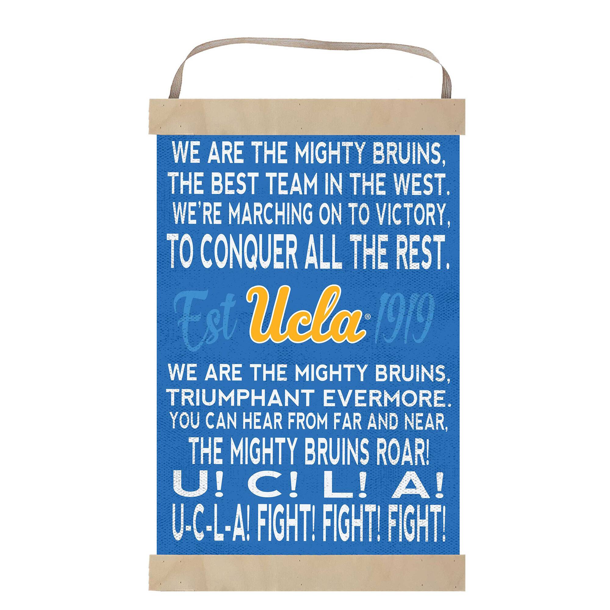 Jardine UCLA Bruins 12'' x 20'' Fight Song Banner Sign Blue 4966557 ...