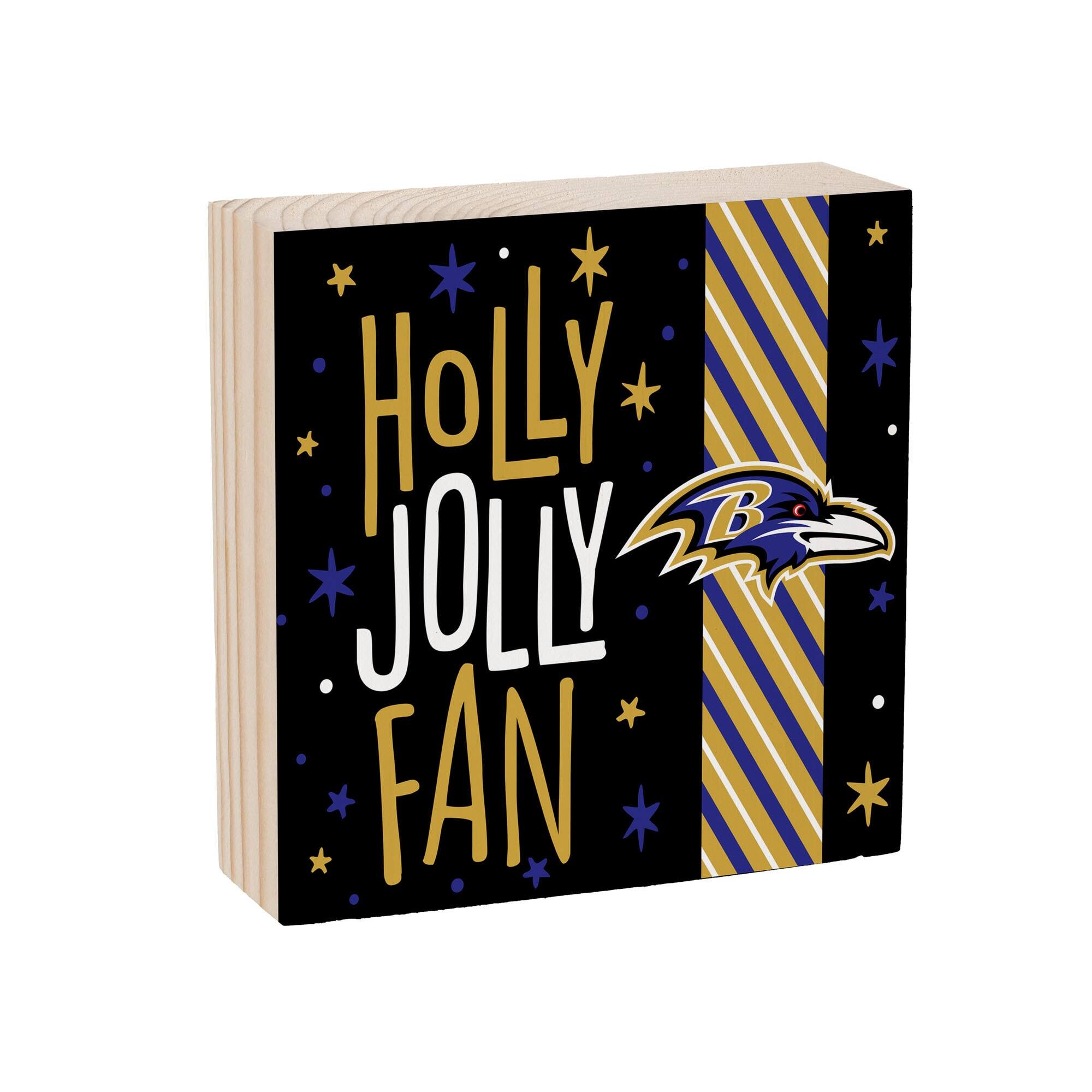 Evergreen Enterprises Baltimore Ravens 6" Holiday Wood Plock Shelf Sign Multicolor 203521735 ...