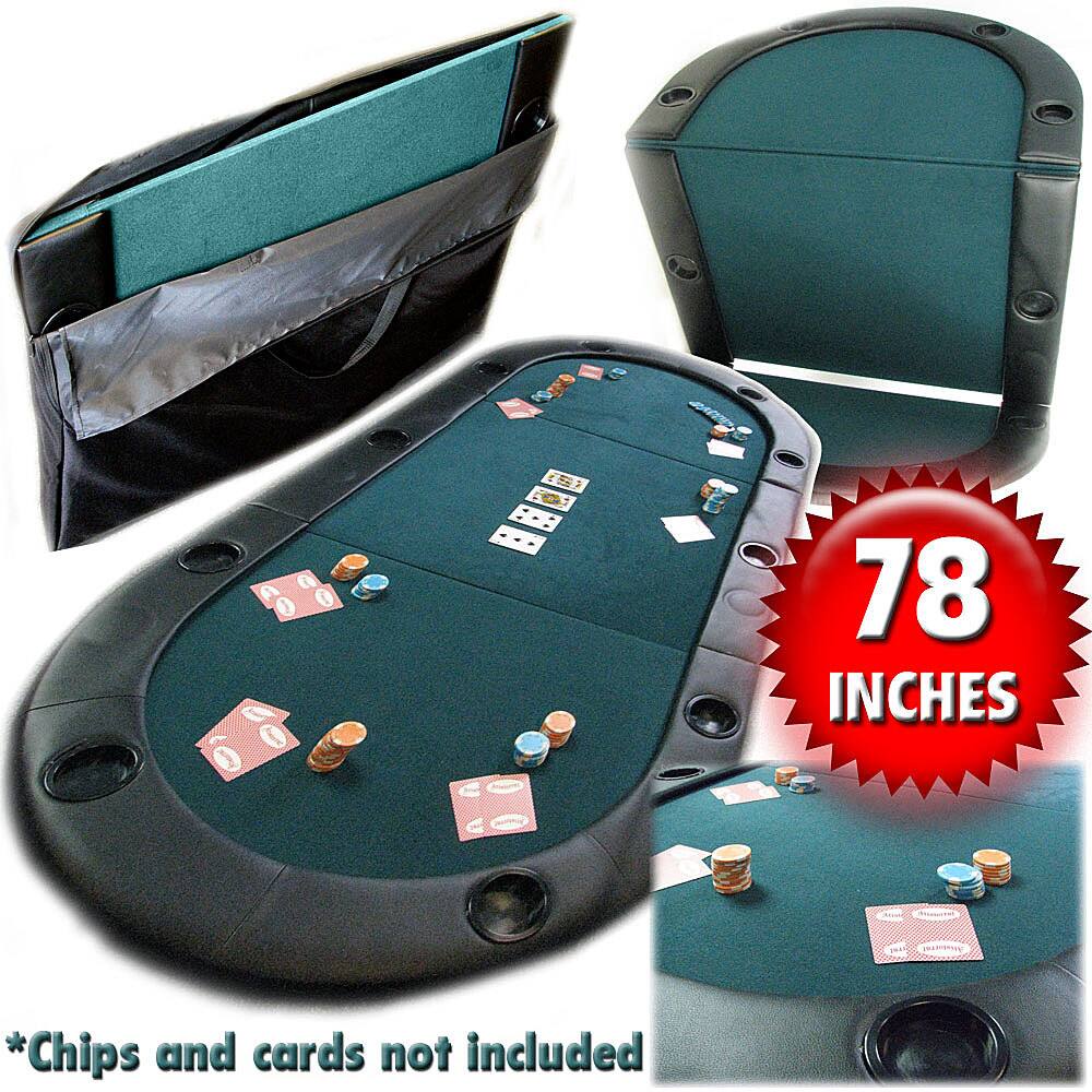 Trademark Poker Texas Holdem Poker Folding Tabletop with Cupholders 10 ...