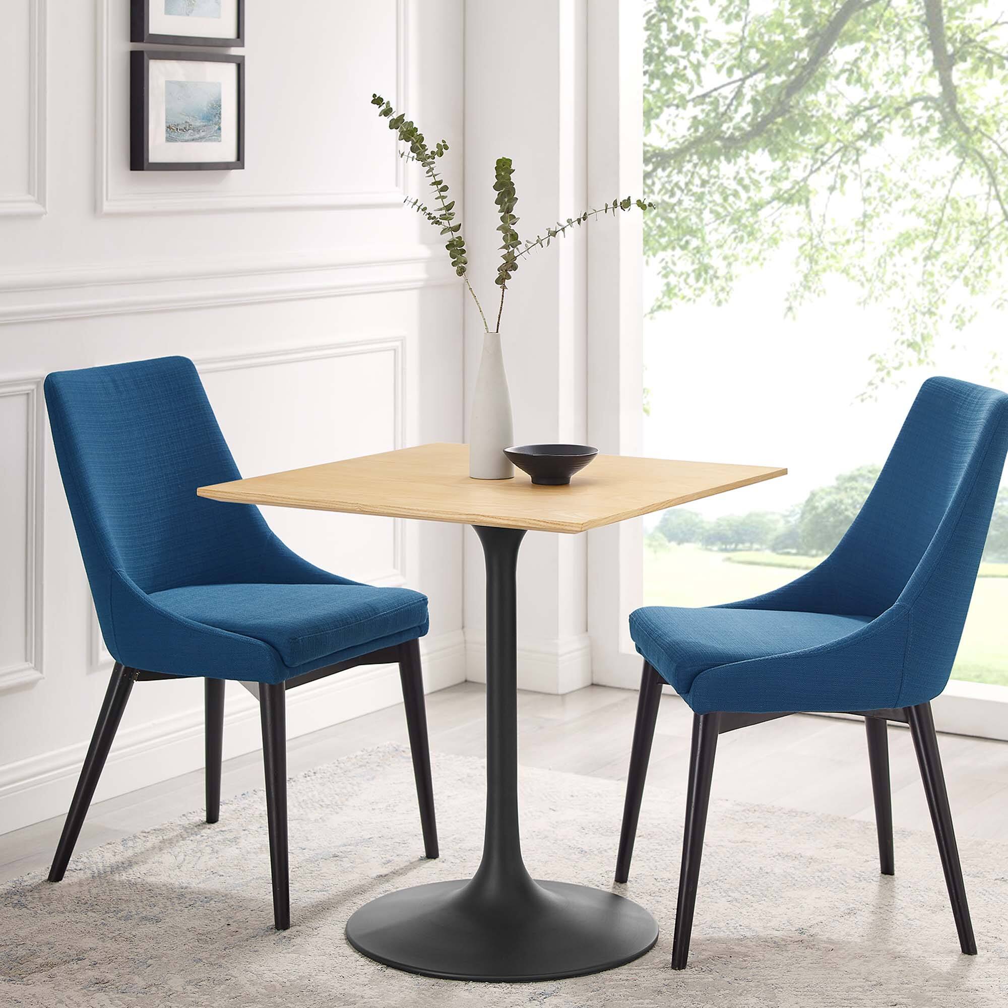 Modway Lippa Square Wood Dining Table Black Natural EEI-4865-BLK-NAT ...