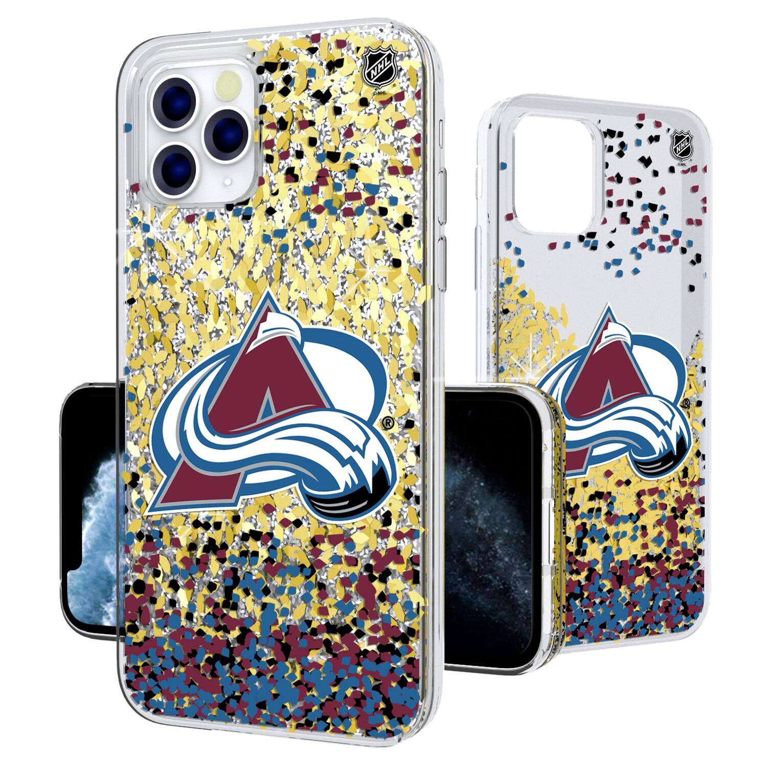 Keyscaper NHL Colorado Avalanche iPhone Confetti Glitter Case 13 Pro ...