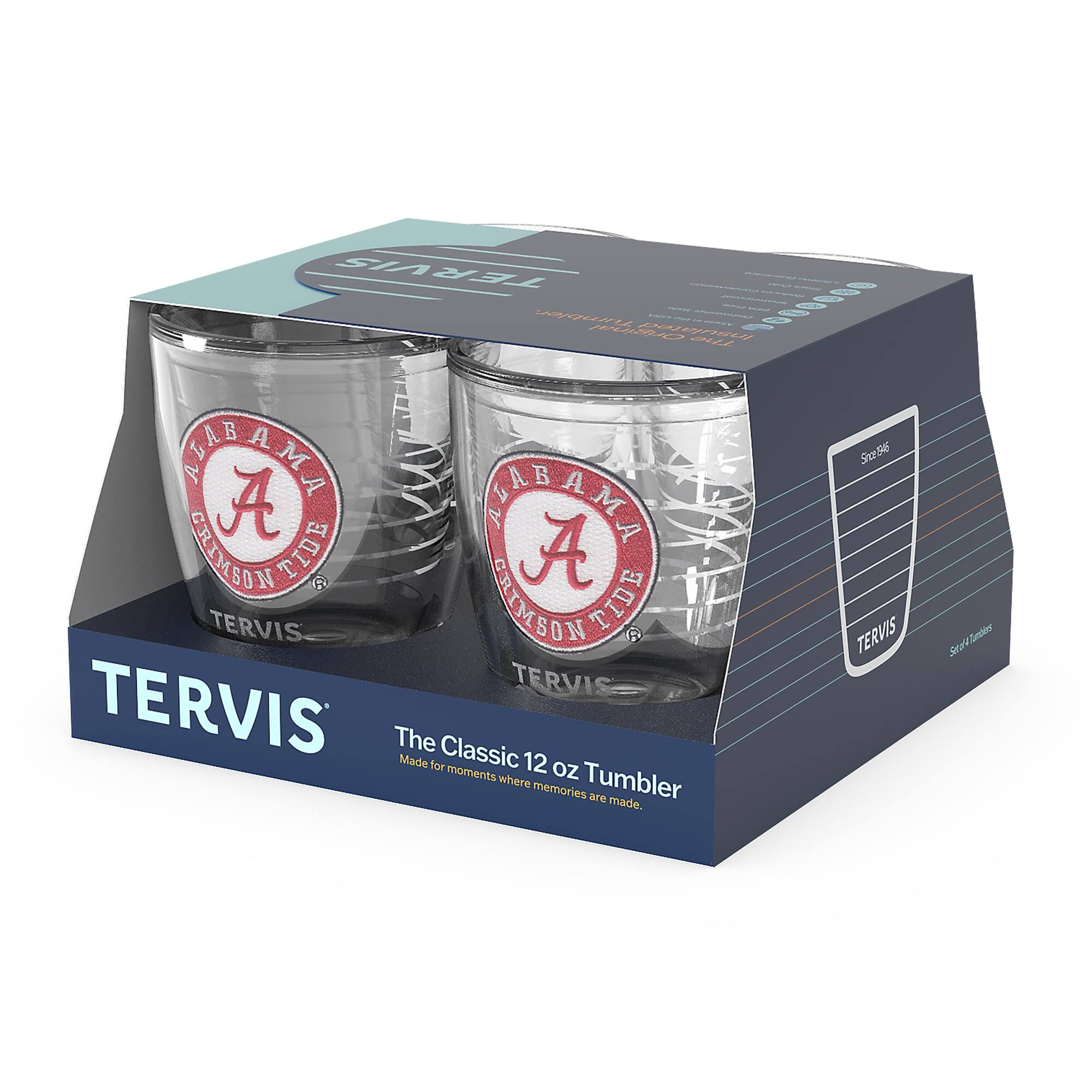 Tervis Alabama Crimson Tide 4 Pack 12oz. Emblem Tumbler Set Multicolor ...