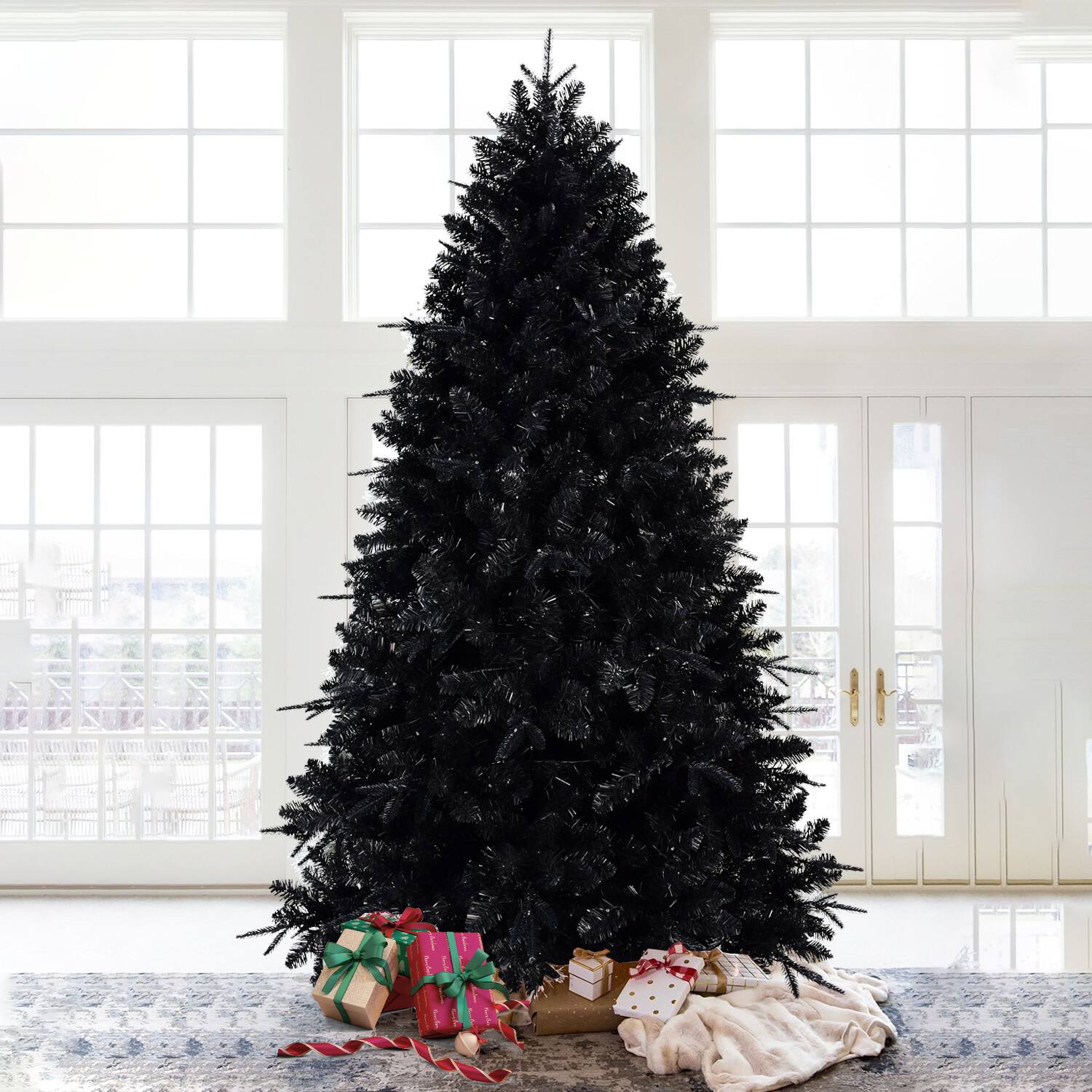 APRILSOUL 4ft Christmas Tree with 150 White LED Lights 666 Tips with ...