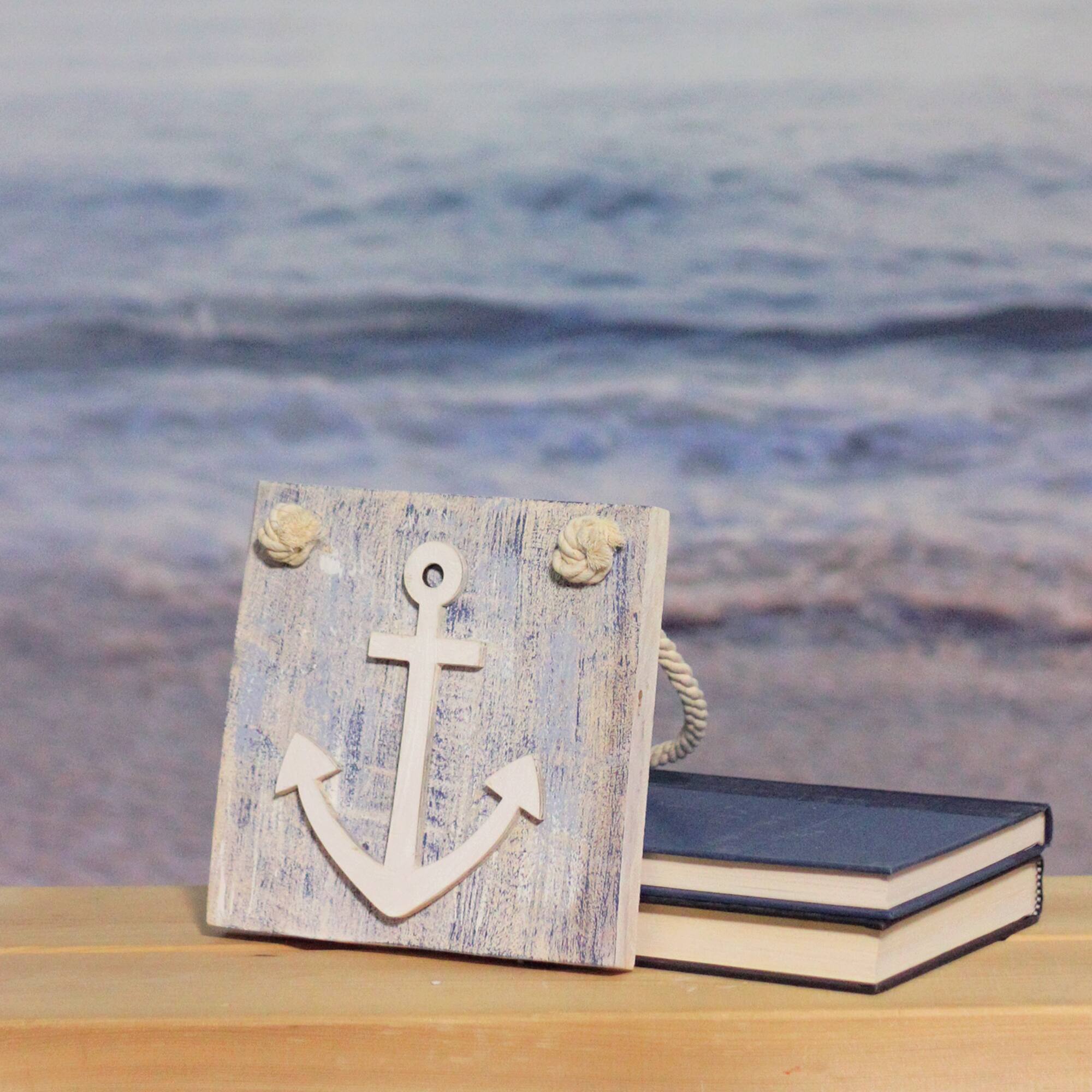 Northlight 7.25” and White Cape Cod Inspired Anchor Wall Hanging Plaque ...