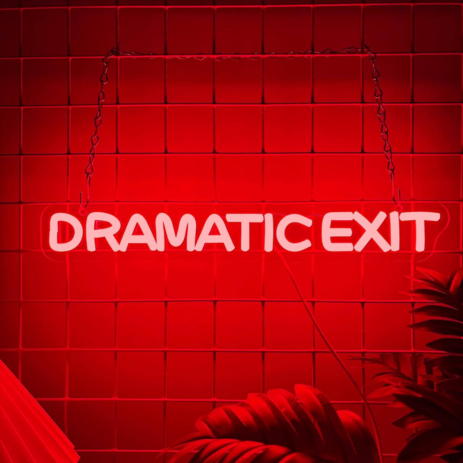 Auledio Allball Dramatic Exit Neon Sign,USB Powered LED Neon Light ...