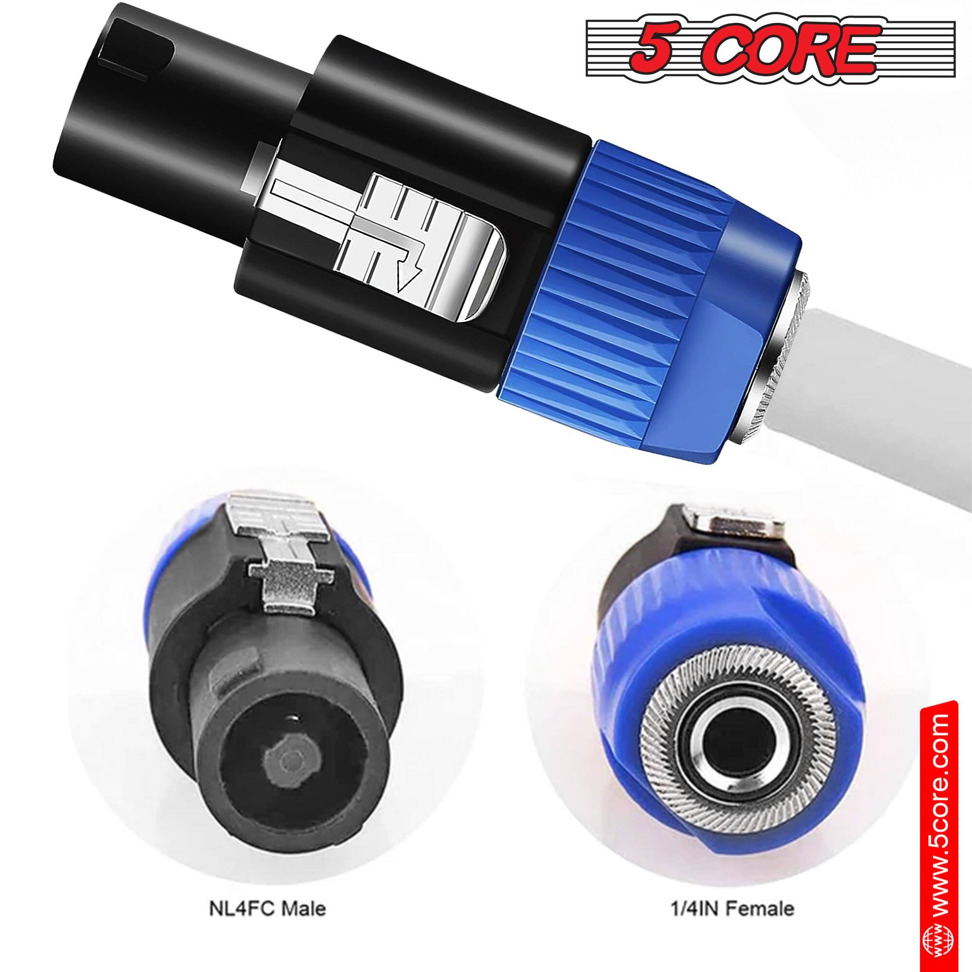 5 CORE Speakon Adapter High Quality Audio Jack Male Audio Pin Speaker ...