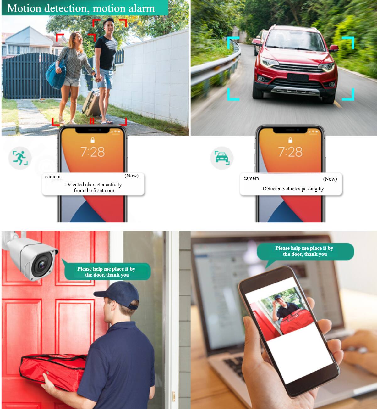 Auledio 1pc 2MP Security Cameras Wireless,WiFi Camera Home, Waterproof ...