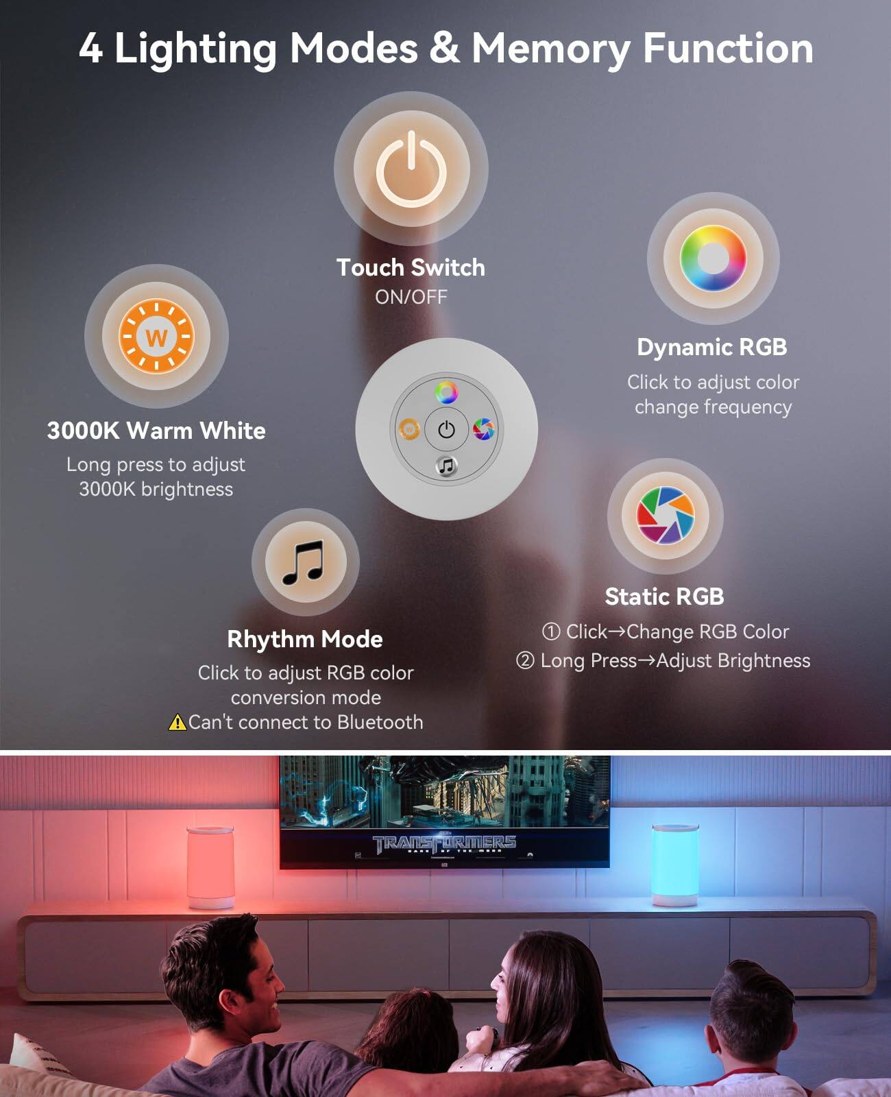 Reds Spade Night Light For Portable Usb Lamp With Mah Bright Color ...