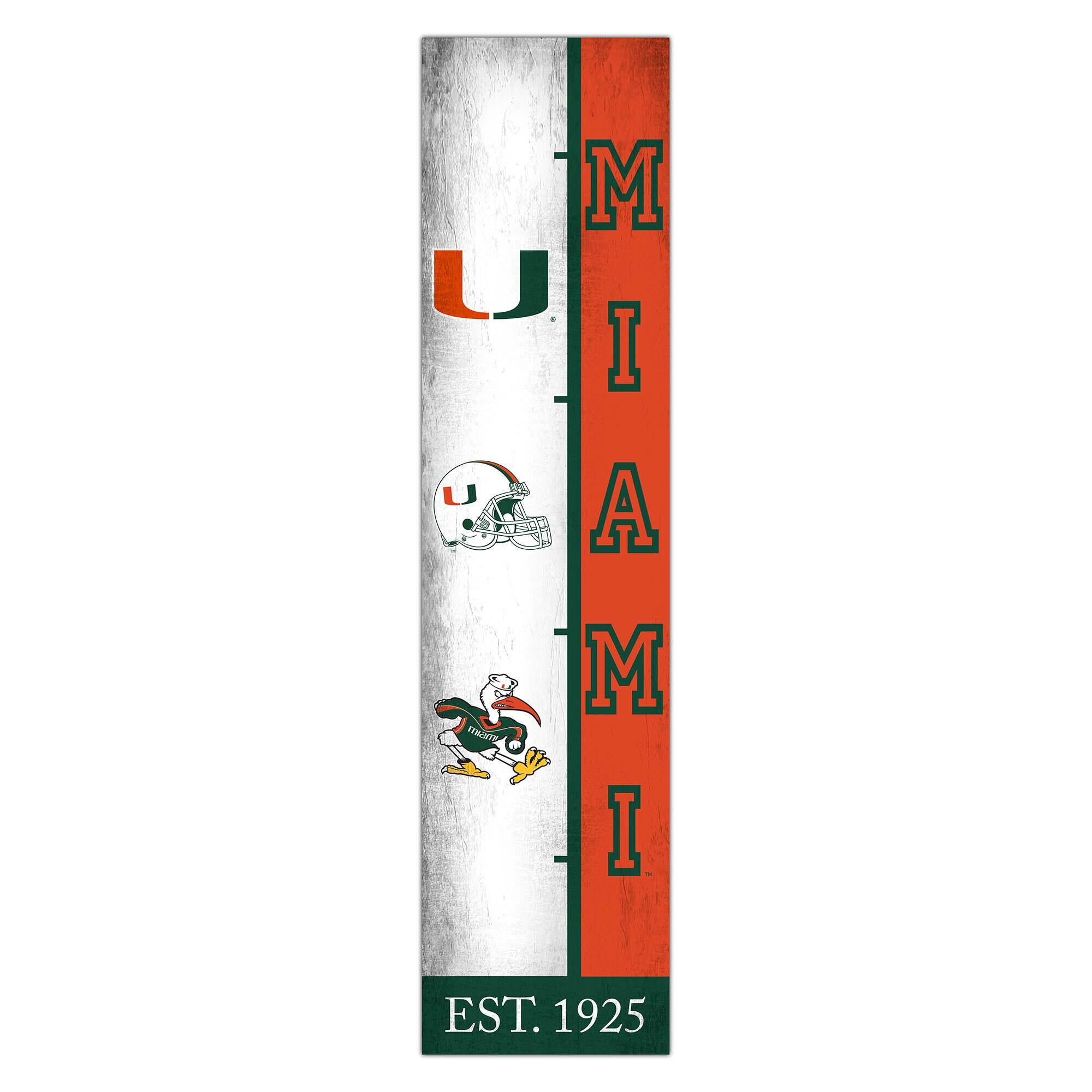 Fan Creations Miami Hurricanes 6" x 24" Progression Wood Sign ...