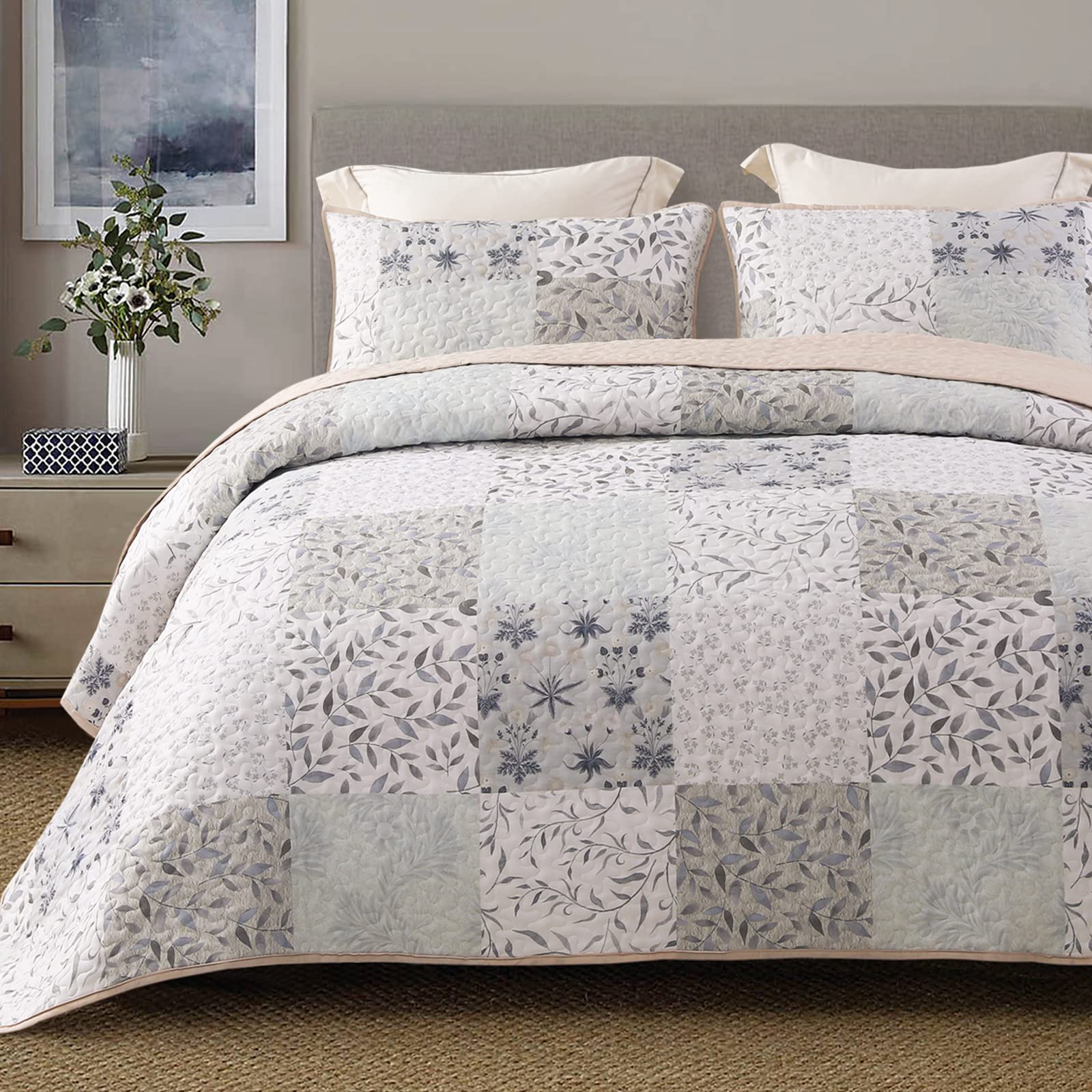 NICHOLAS KLEIN Reversible Boho Quilt Set King All Season Bedspreads ...