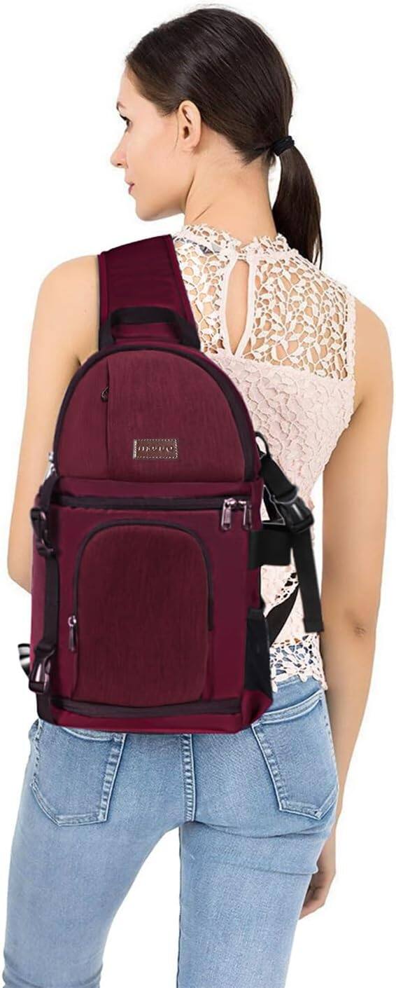 mosiso Camera Sling Bag Shockproof Photography Camera Backpack with ...