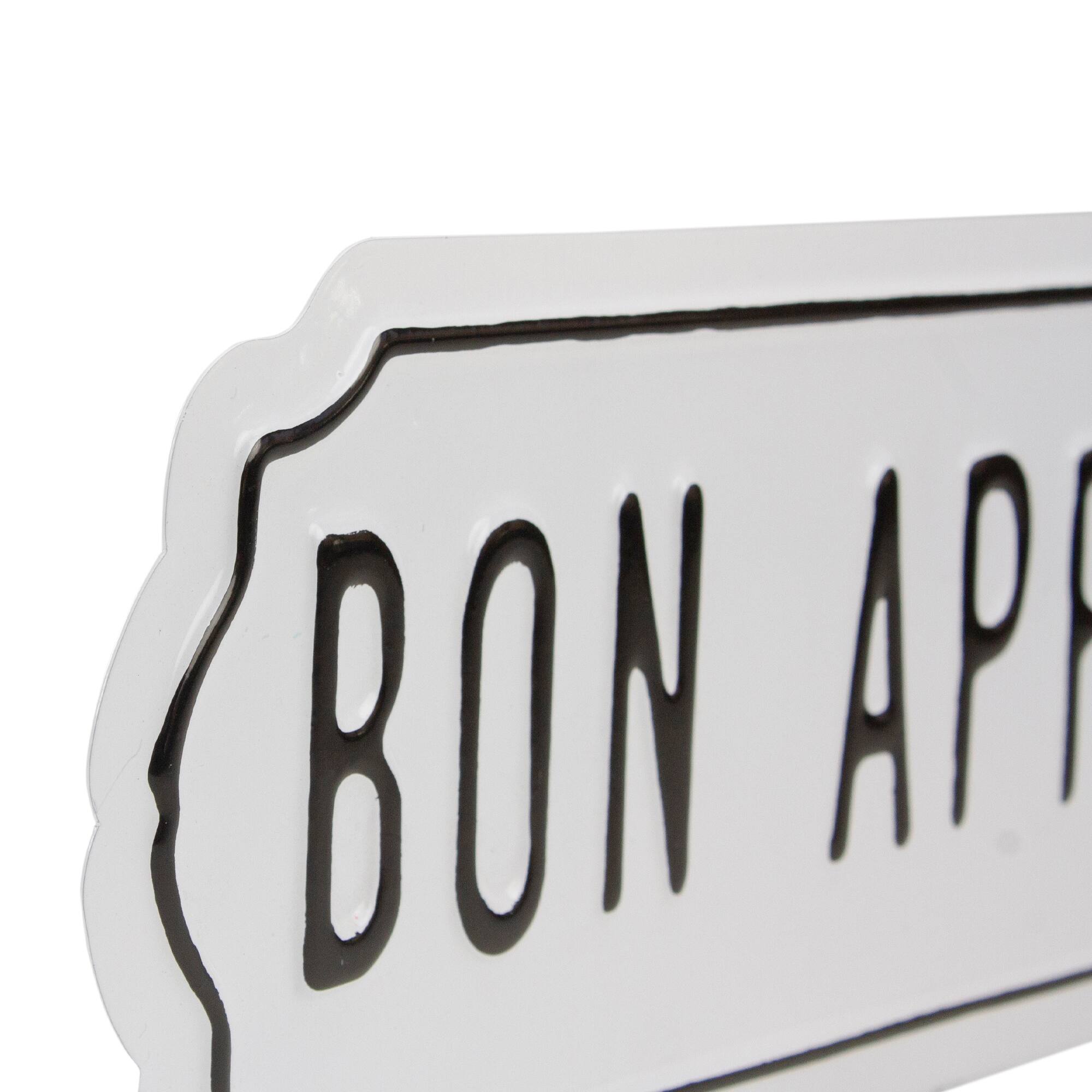 Northlight "Bon Appetit" Hanging Metal Wall Sign 14" White 34739318 ...