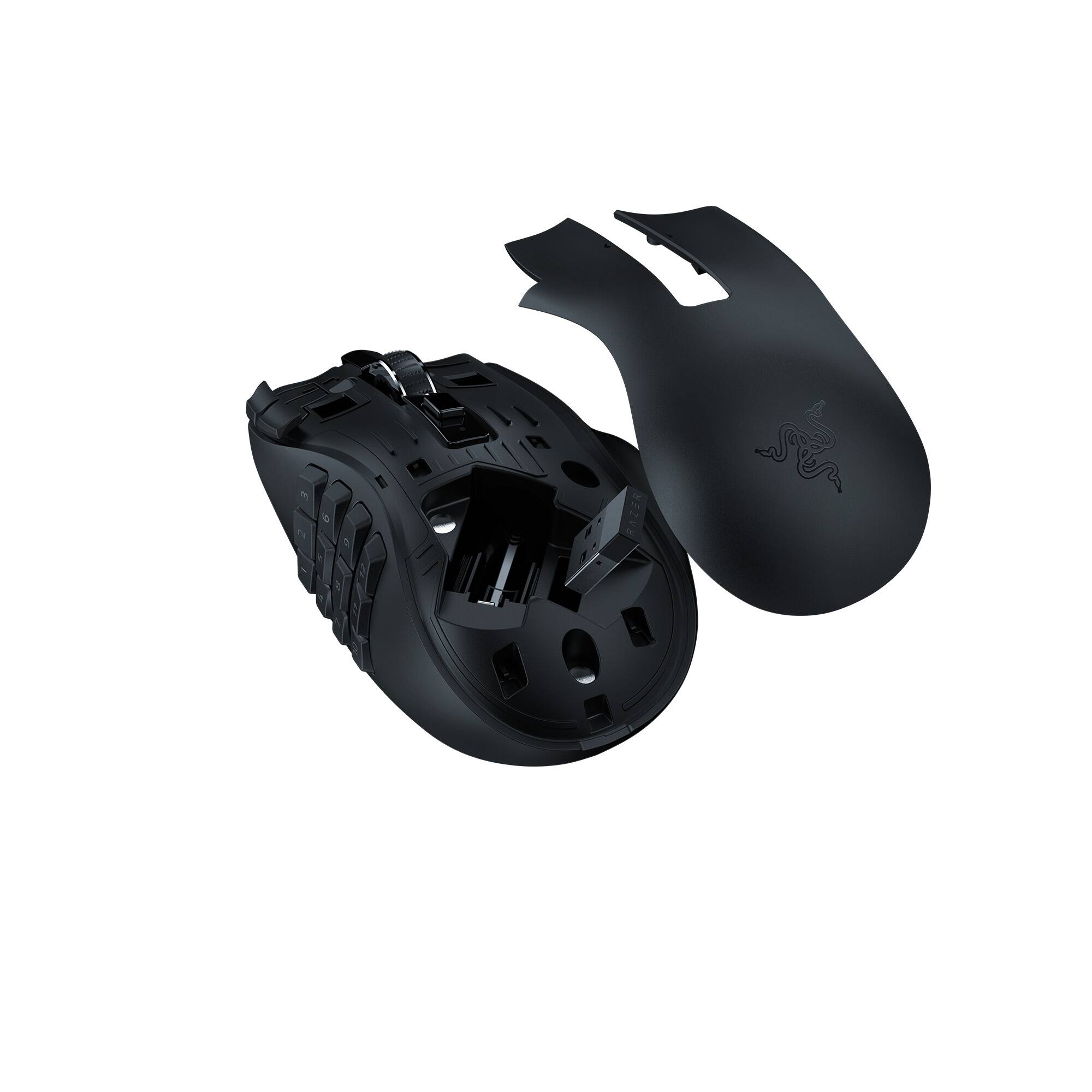 Razer Naga V2 HyperSpeed MMO Wireless Optical Gaming Mouse with 19 ...