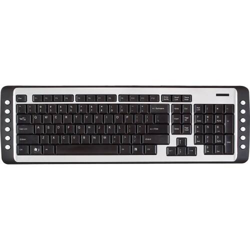 Best Buy: Targus Wireless Multimedia Keyboard Black, Silver AKB24US