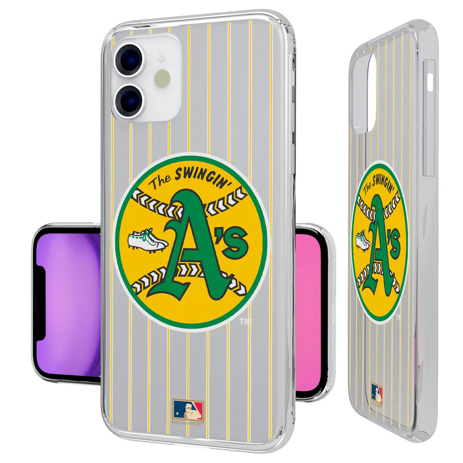 Keyscaper MLB Athletics Cooperstown Pinstripe iPhone Clear Case 15 Pro Multicolor 4210165 - Best Buy