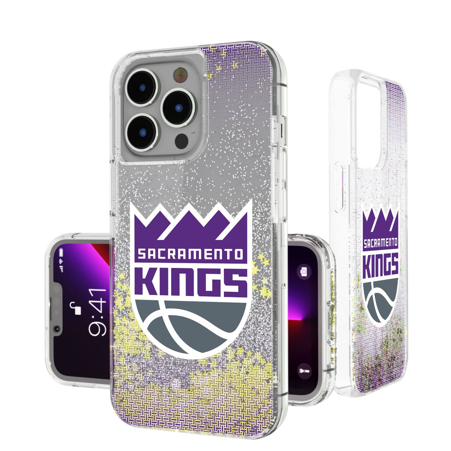 Keyscaper NBA Sacramento Kings Linen Logo iPhone Glitter Case 14 Pro ...