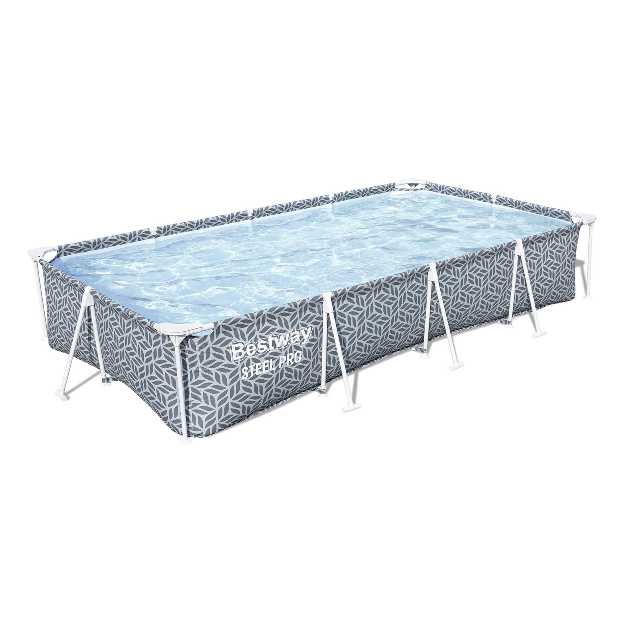 Bestway Steel Pro 12' x 6'7" x 26" Rectangle Above Ground Outdoor ...