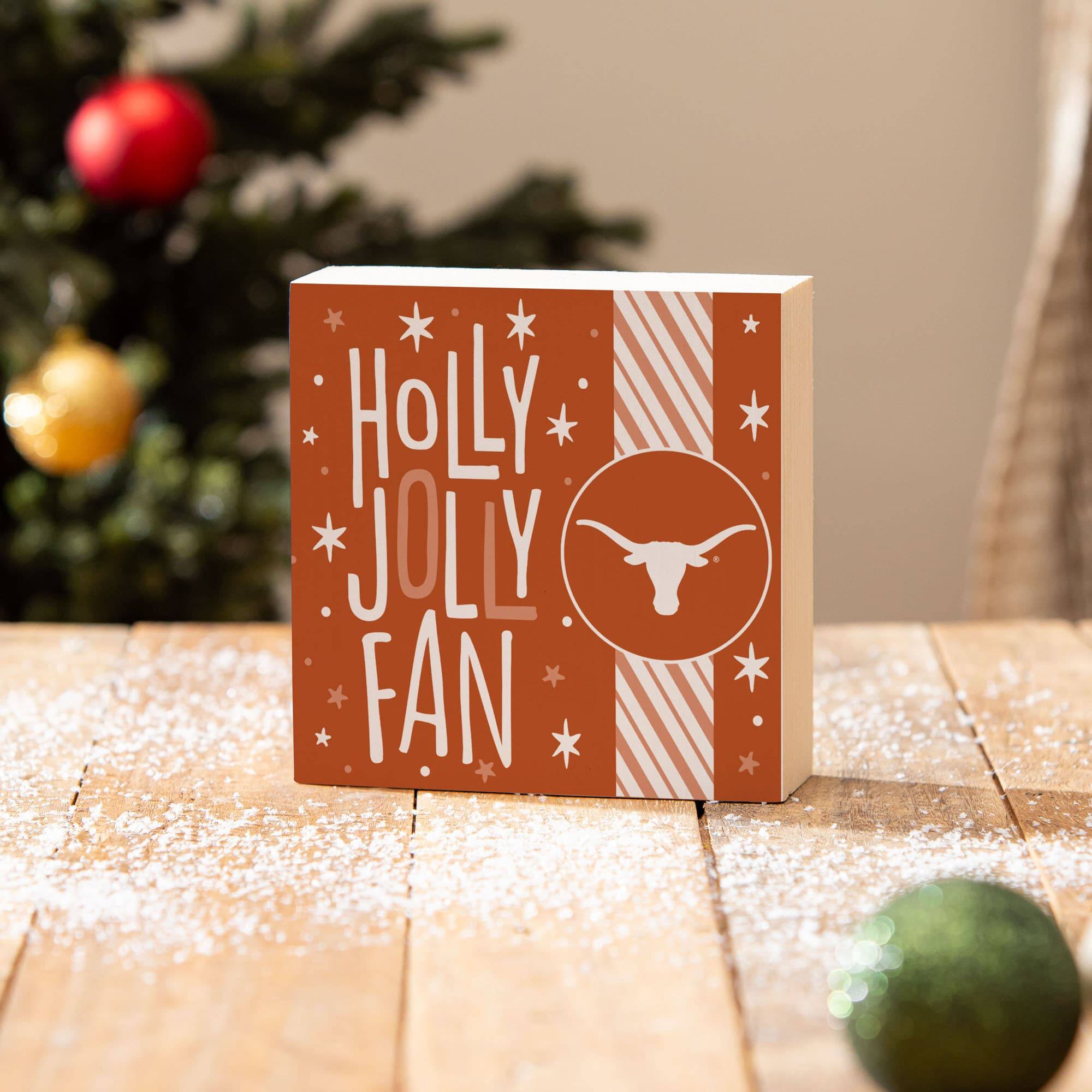 Evergreen Enterprises Texas Longhorns 6" Holiday Wood Plock Shelf Sign Multicolor 203521741 ...