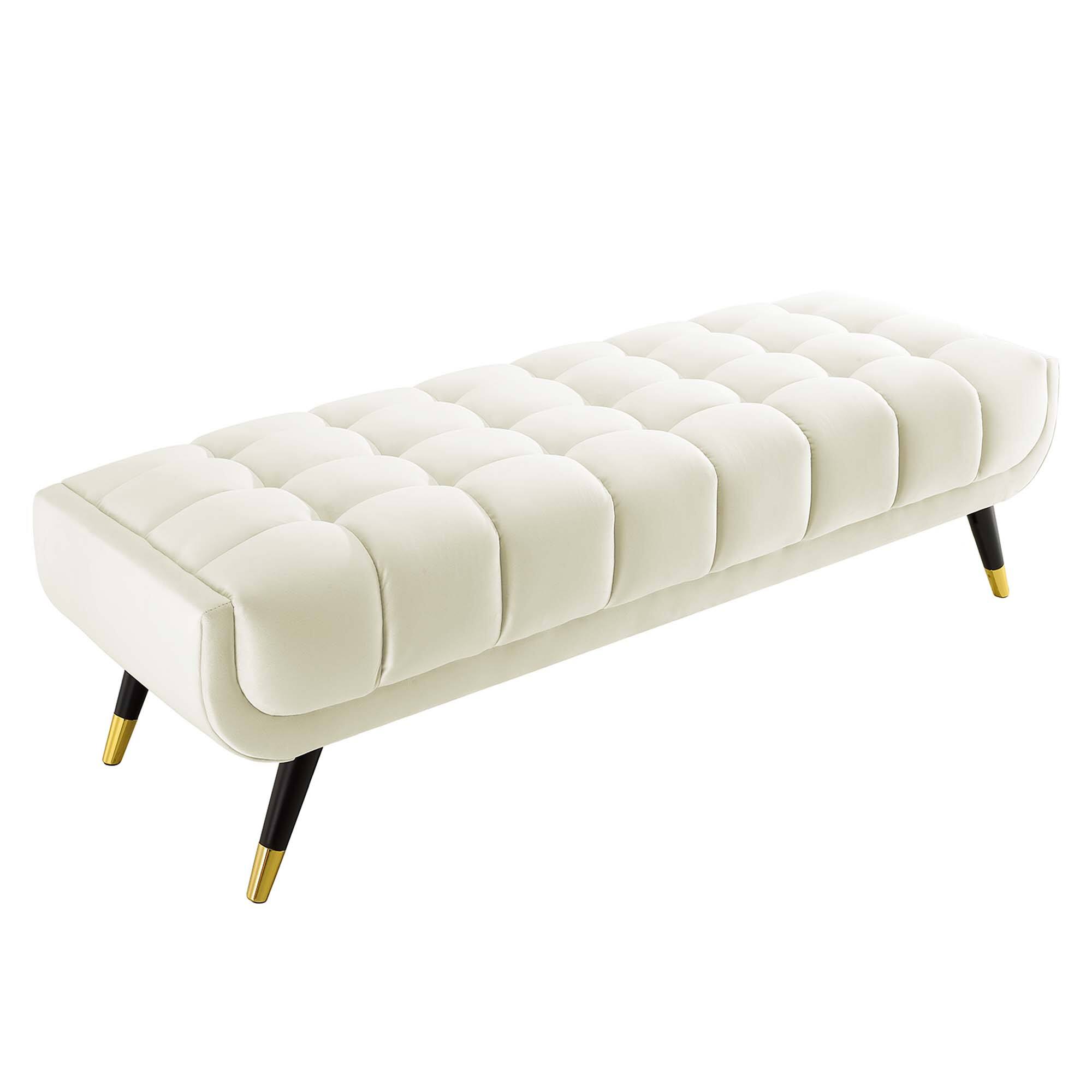 Adept 60" Performance Velvet Bench by Modway Ivory EEI-4241-IVO - Best Buy