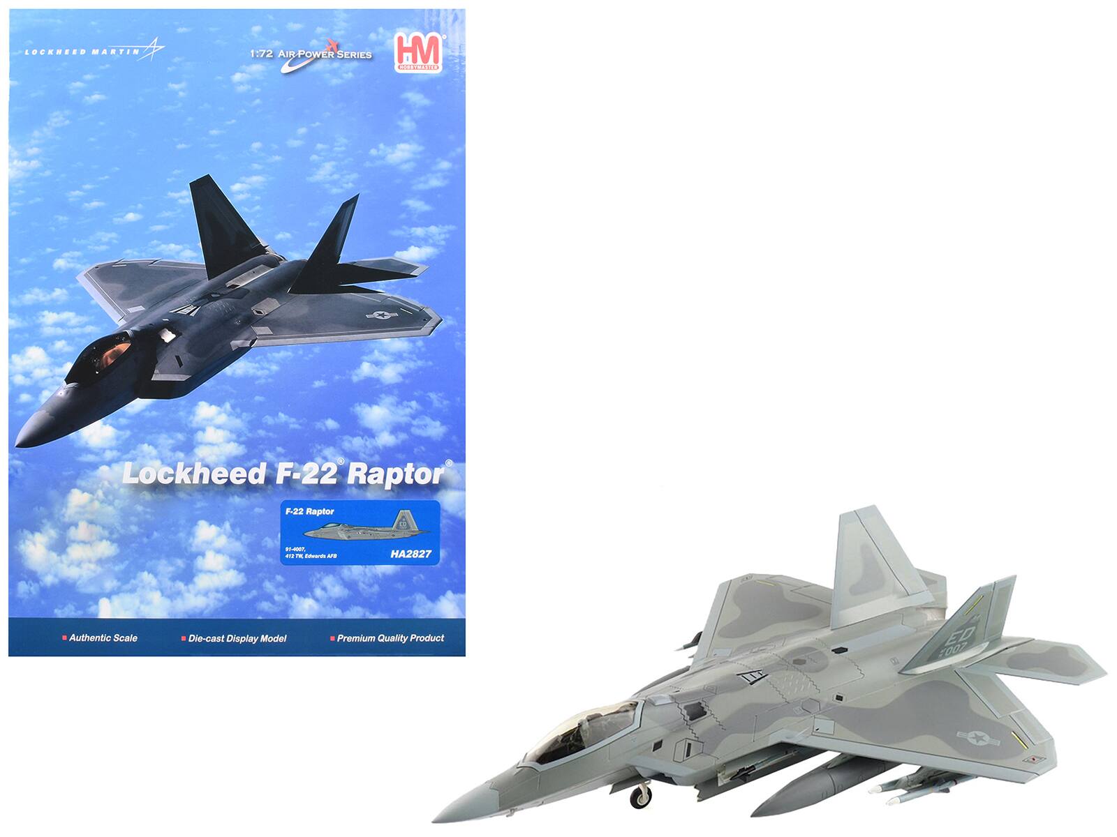 Hobby Master Lockheed F 22 Raptor 412th Test Wing Edwards Air Force ...