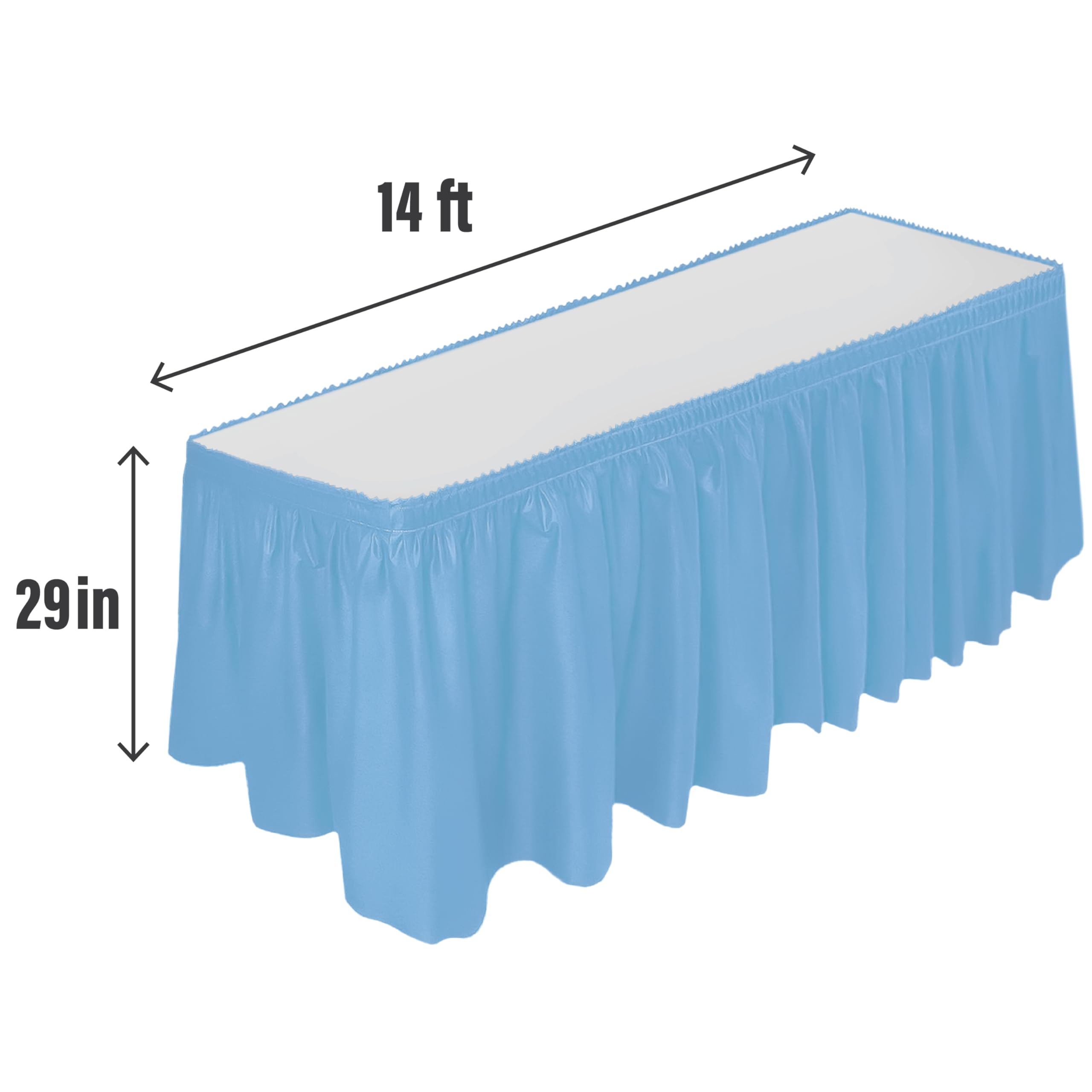 Dapper Styles Table Skirt X bpa Free Plastic Tableskirt Disposable ...