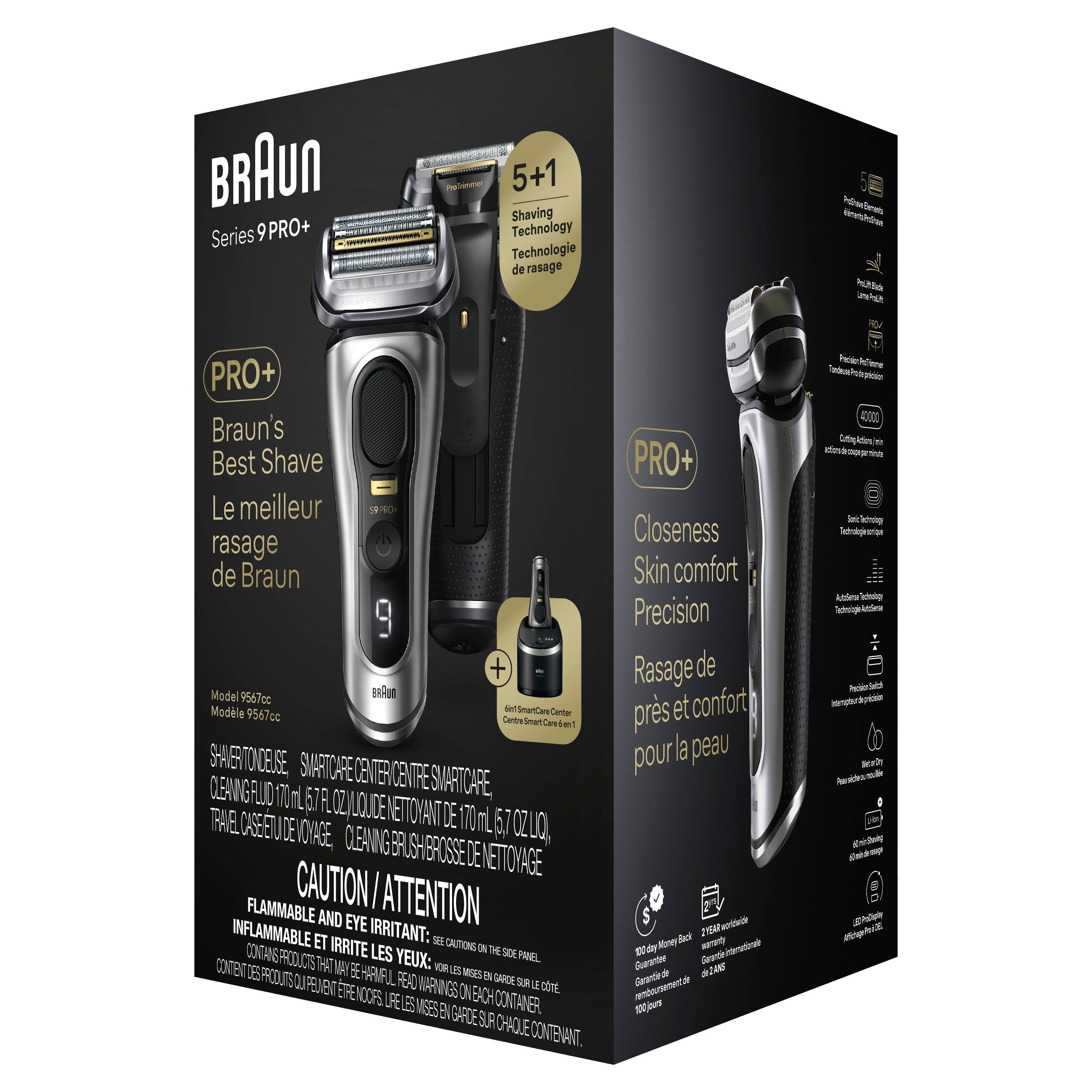 Braun Series 9 PRO+ Electric Shaver with 6 in 1 SmartCare Center Silver ...