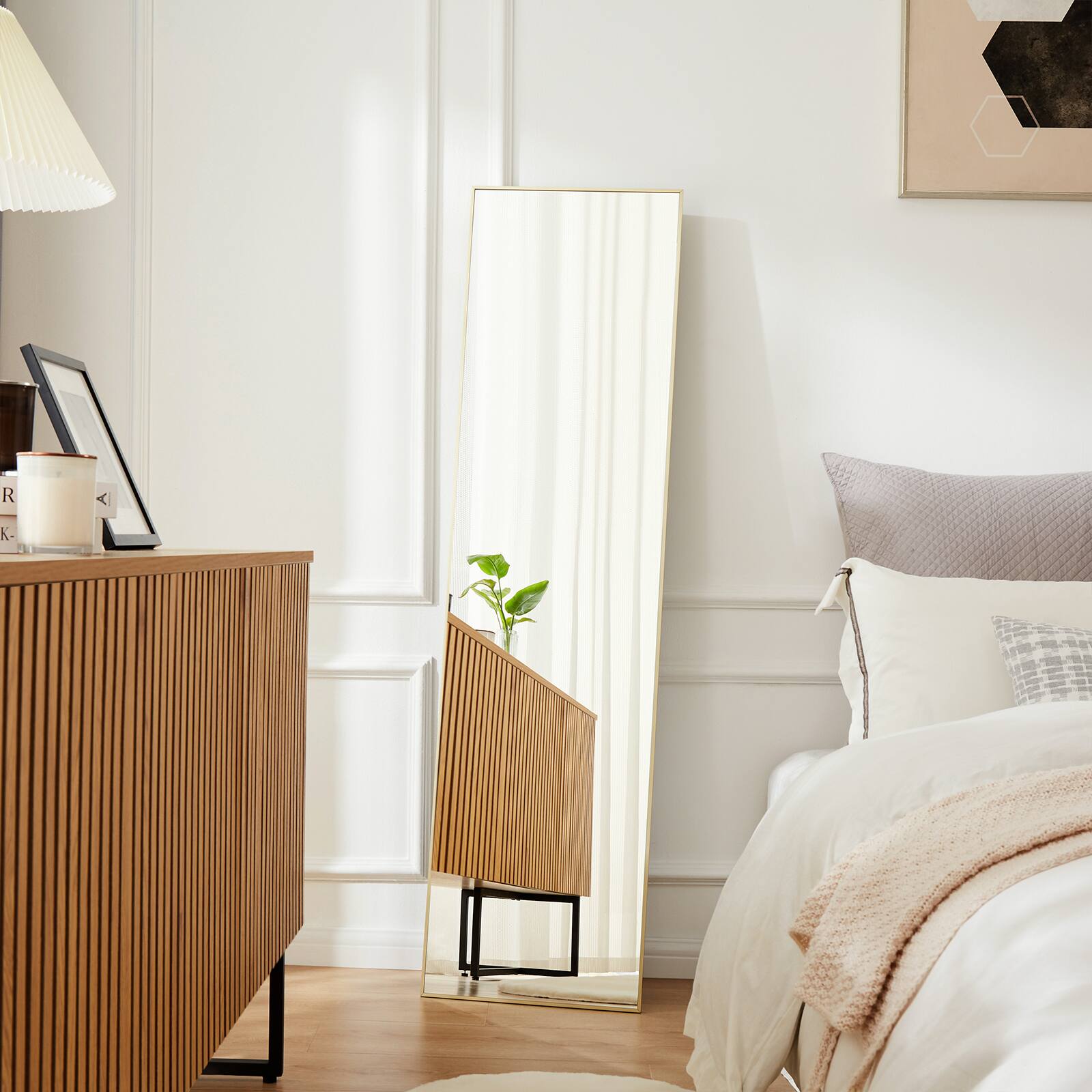 DOMETOUR 16x59 Inch Full Length Mirror Standing Rectangle Floor Mirrors ...