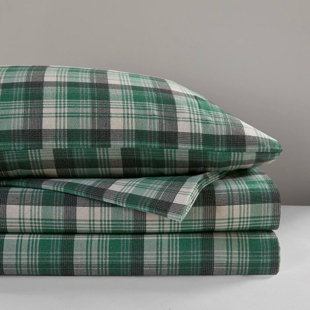 Gracie Mills Kayce Flannel Sheet Set Green Plaid 3004-02RW - Best Buy