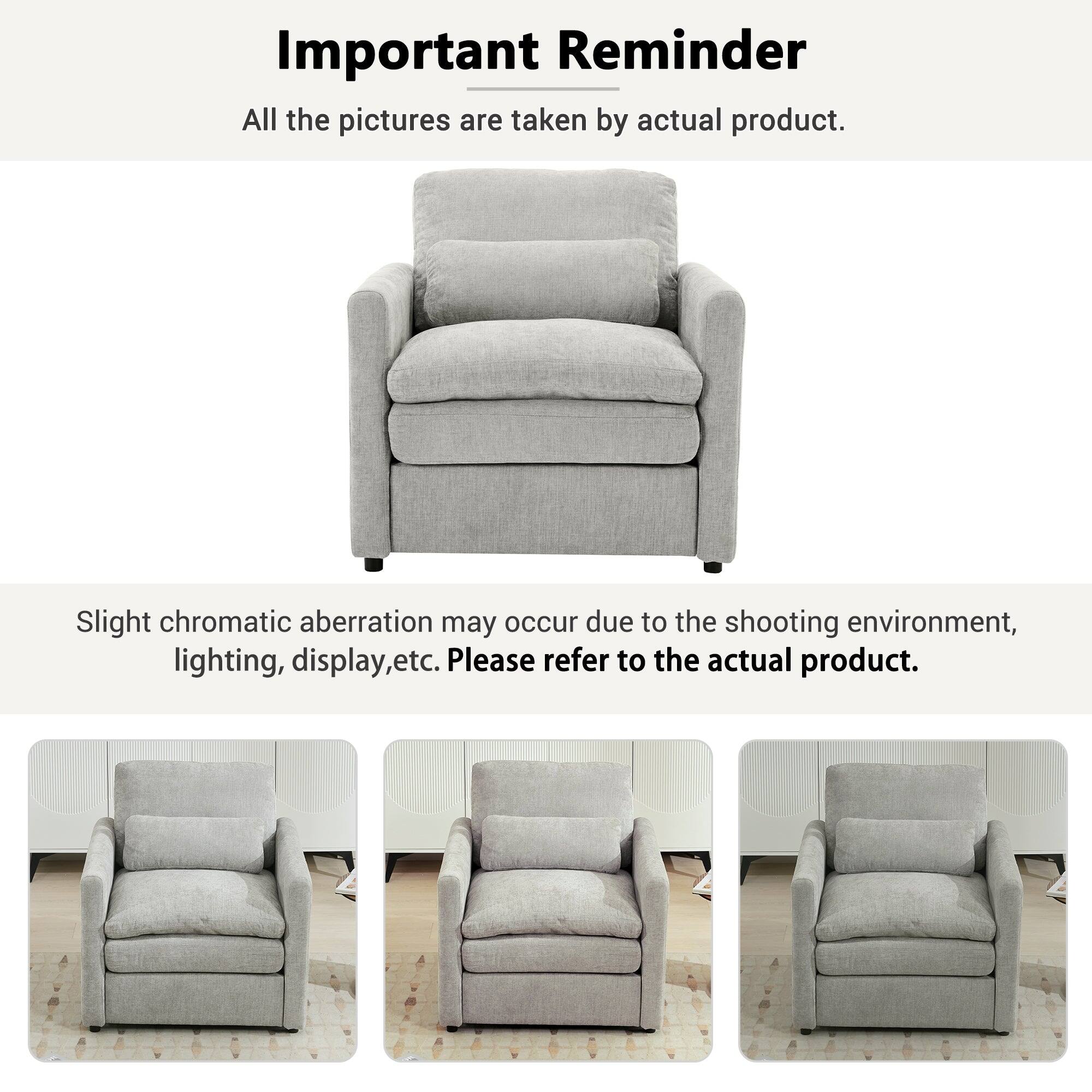 Boyel Living 31.9 inch Ergonomic Support Double Cushion Comfort Sofa ...
