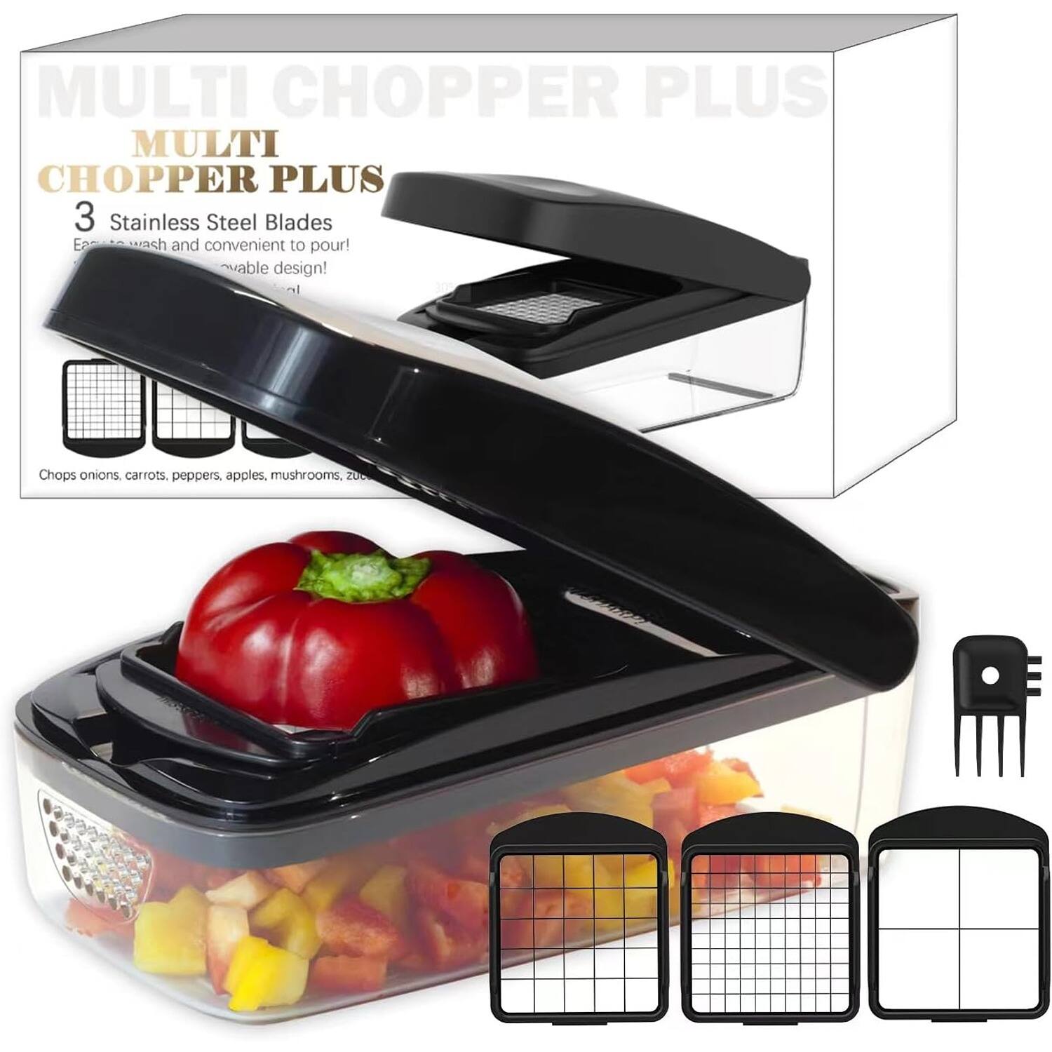 PARKER SLATER Vegetable Chopper with Container, Onion and Potato Dicer ...