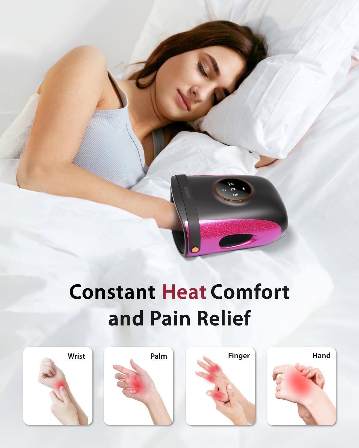 Live At Space Cordless Heated Hand Massager with Air Compression & 3 ...