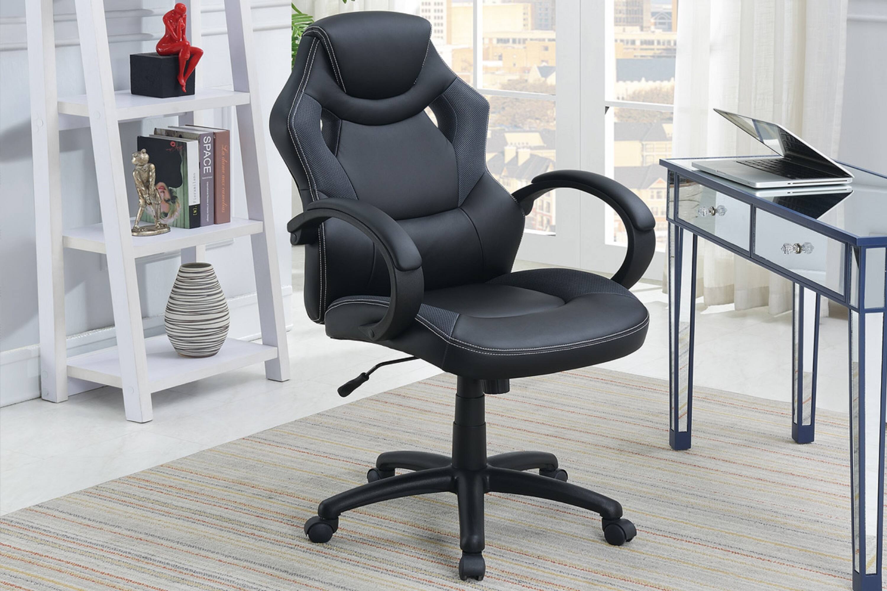 APRILSOUL Office Chair Upholstered 1pc Cushioned Comfort Chair Relax ...