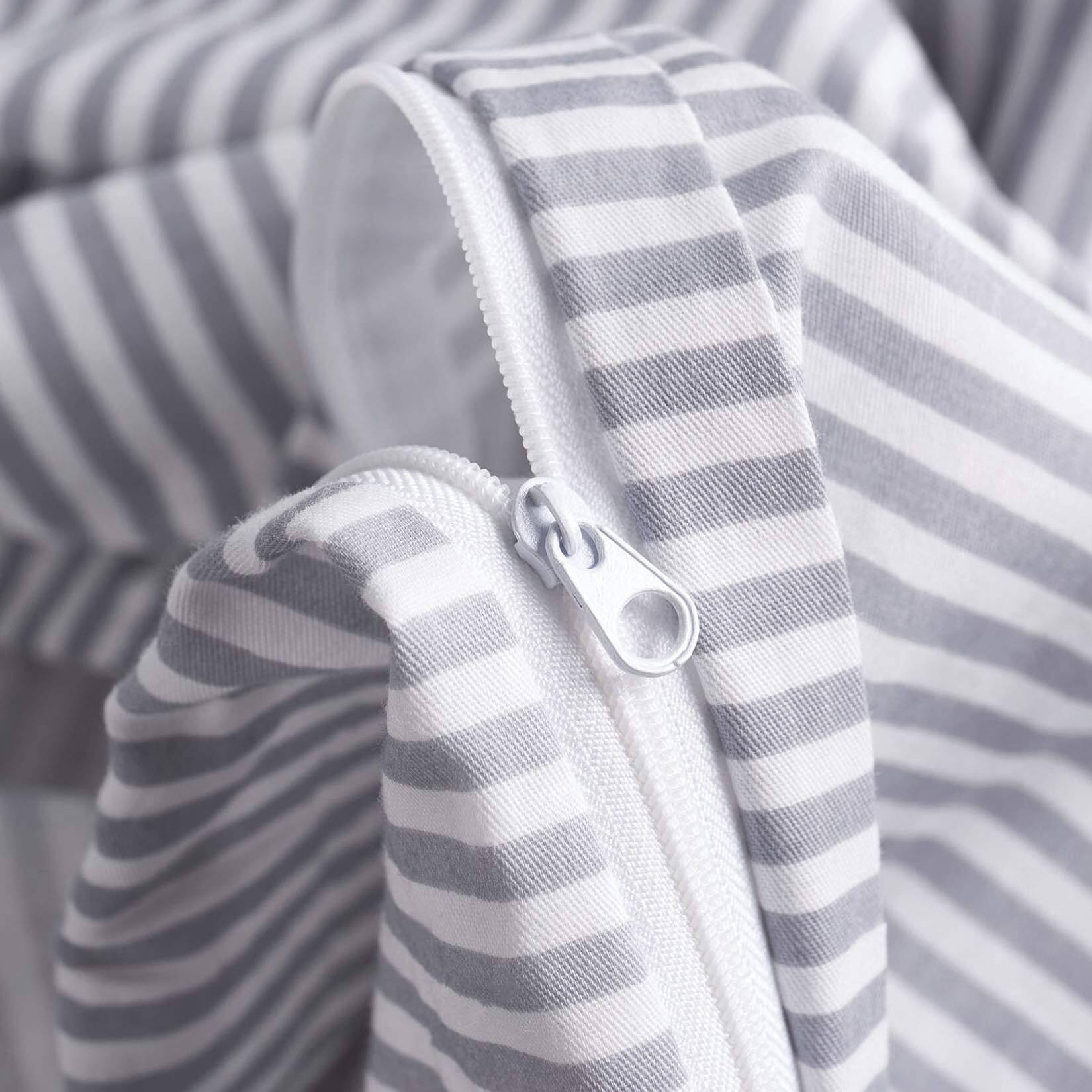 Dapper Styles Striped Cotton Duvet Cover Set Ticking Stripe Pinstripe ...