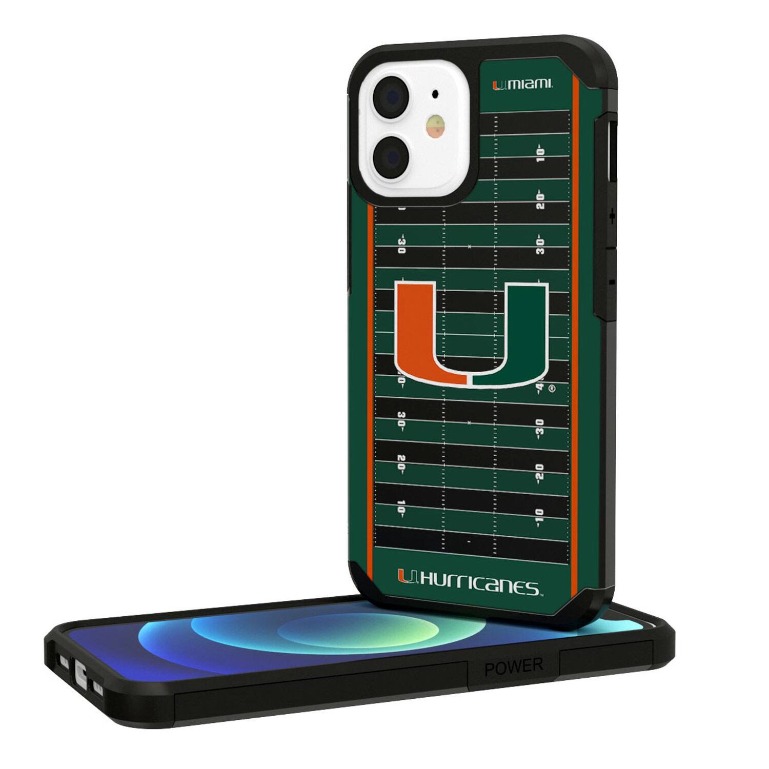 Keyscaper NCAA Miami Hurricanes Field iPhone Rugged Case 14 Multicolor ...
