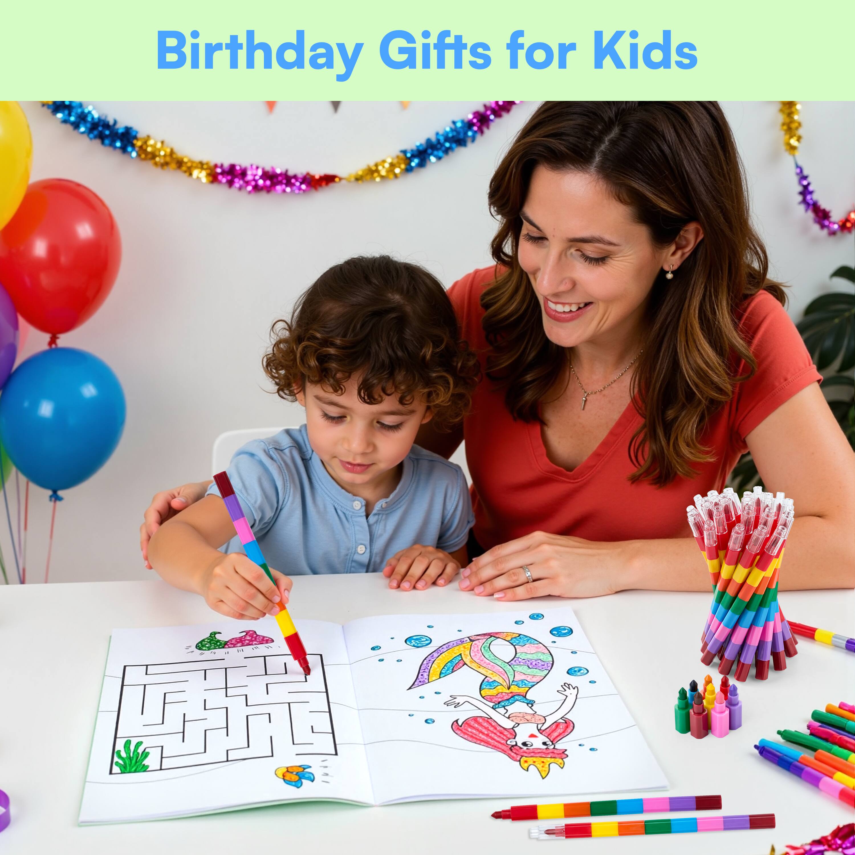 Joyfy 24 Pack Mini Coloring Books for Kids Party Favors – 8 Crayons ...