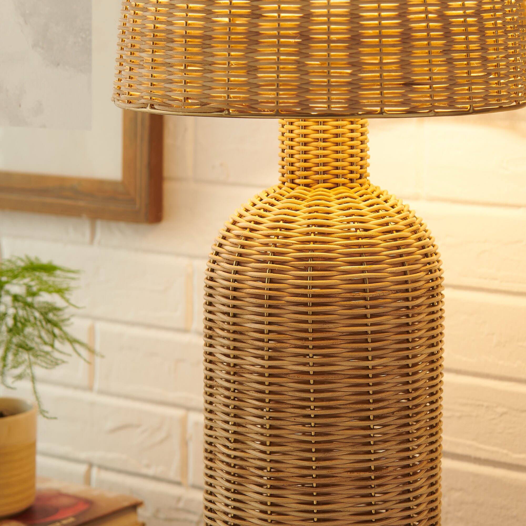 Briar Rattan Table Lamp by Modway Natural EEI-7191-NAT - Best Buy