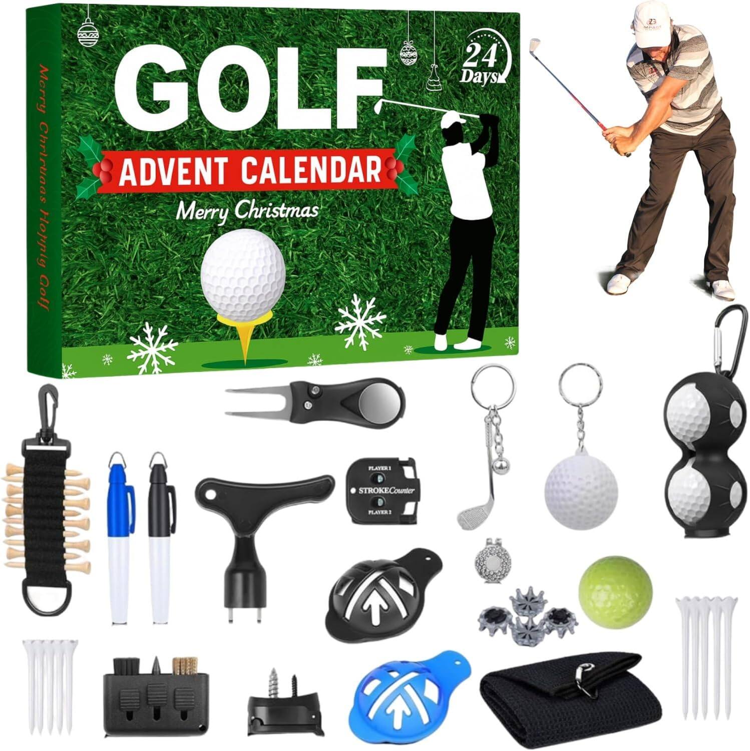 Auledio Golf Advent Calendar 24 Day Christmas Countdown Calendar ...