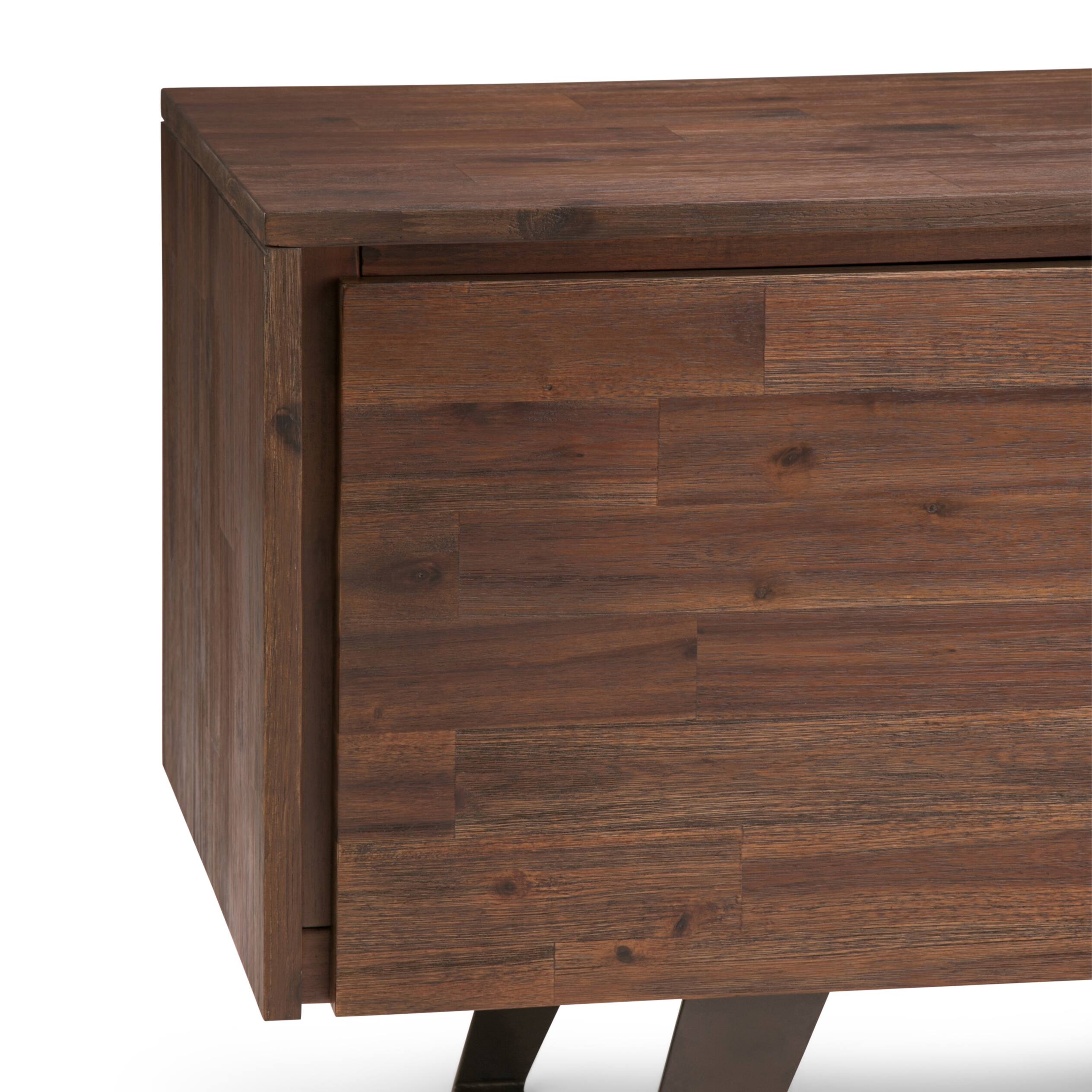 APRILSOUL Lowry TV Media Stand Distressed Charcoal Brown Dark Brown SF-H-B136P158861 - Best Buy