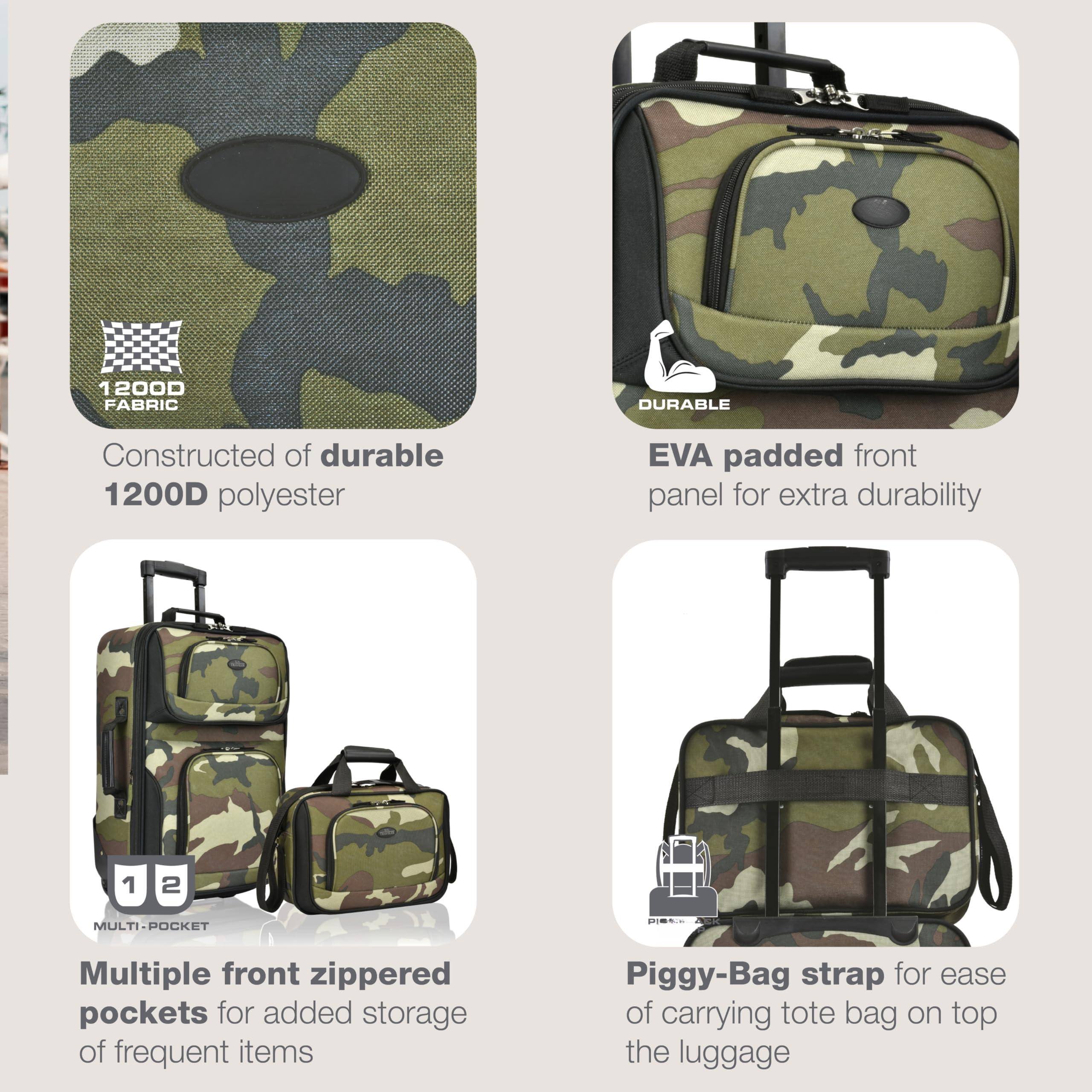 Dapper Styles Rio Carry on Luggage Lightweight Softside Suitcase ...