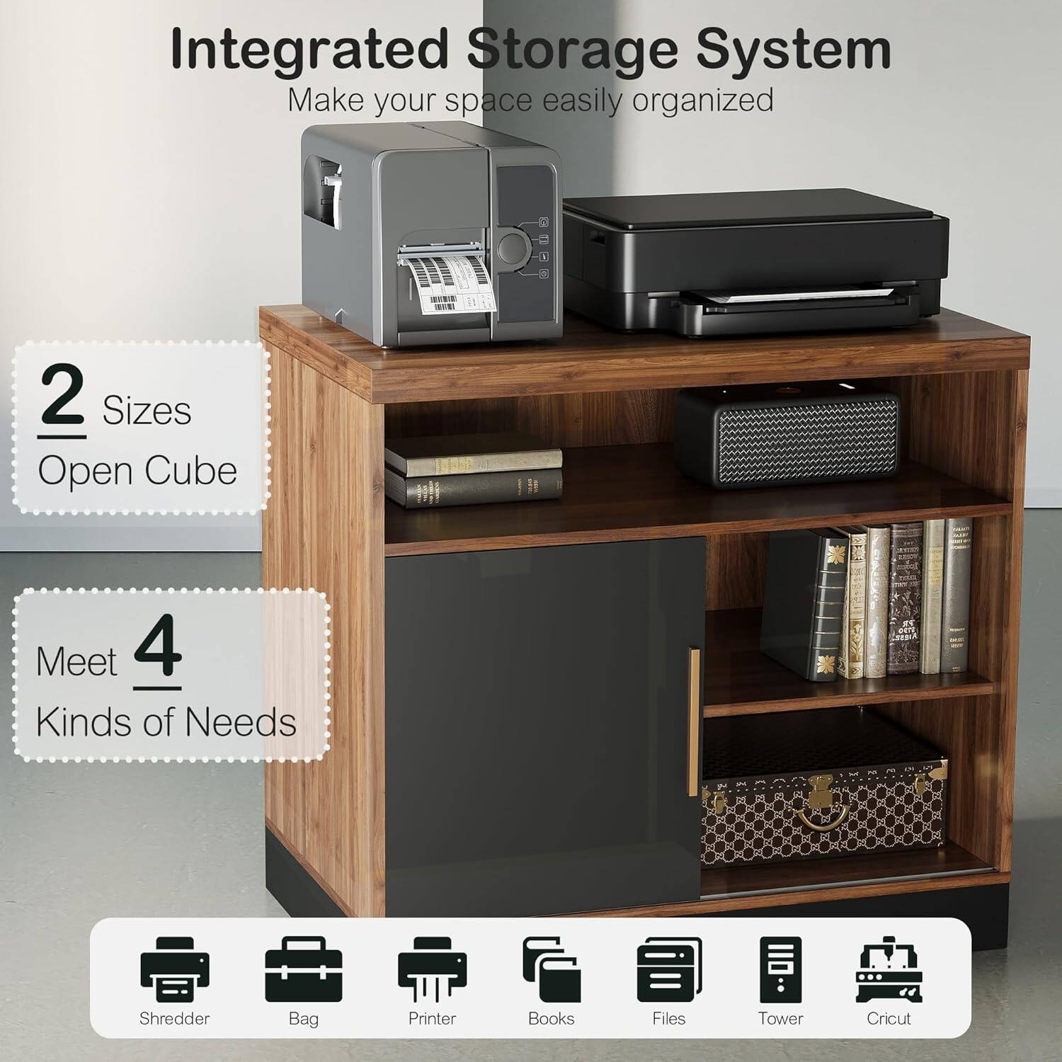 ModernMate Modern Wood Accent Cabinet with Sliding Door, Adjustable ...