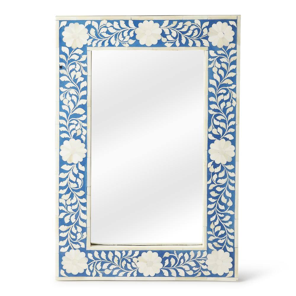 Butler Specialty Vivienne Bone Inlay Wall Mirrored Blue 1855070 - Best Buy