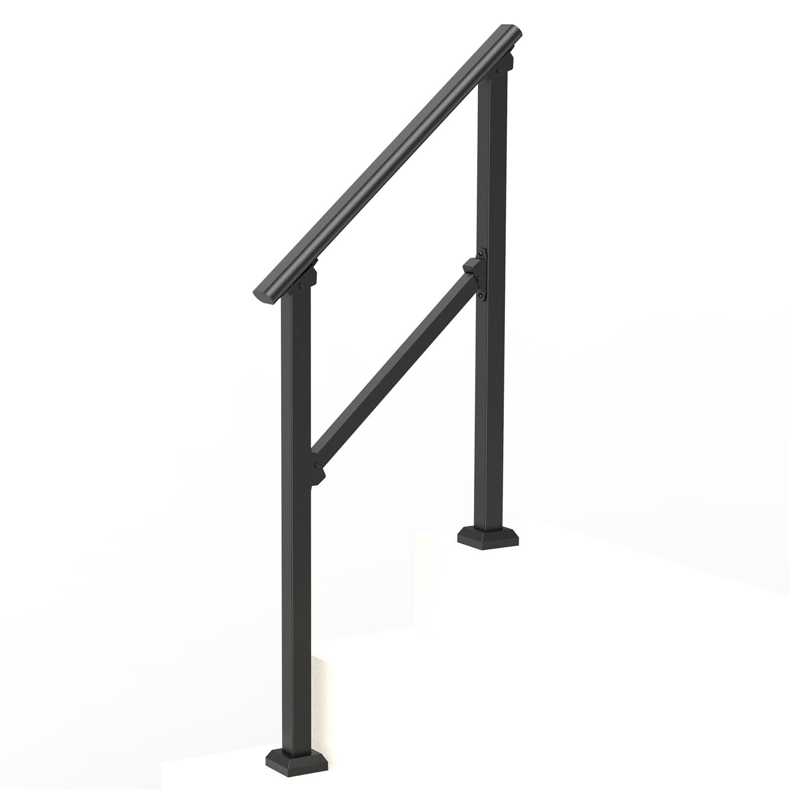 VEVOR Handrails for Outdoor Steps, 2 3 Step Stair Hand Rail Kit ...